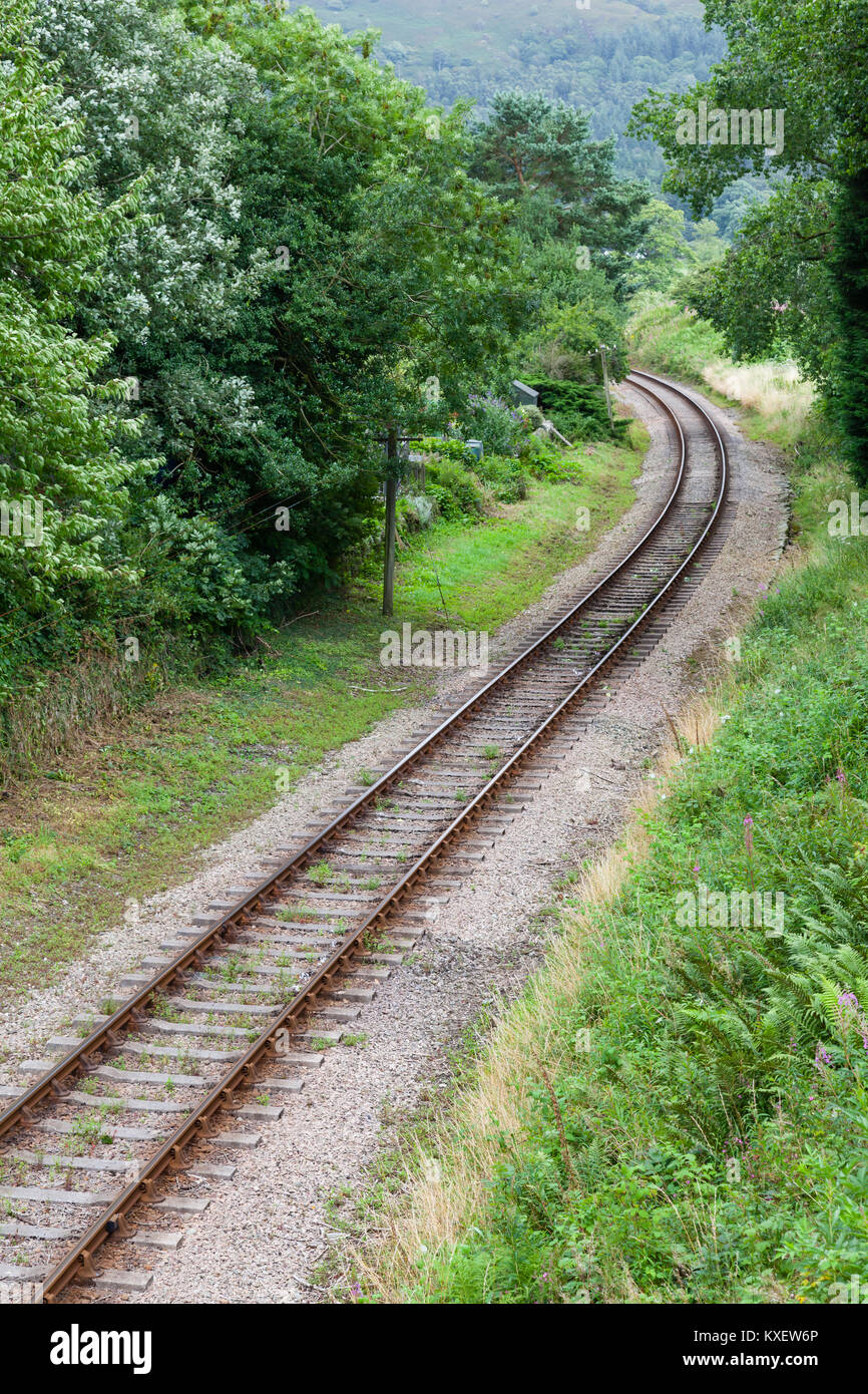 Railway Track. A stretch of railway track on the preserved Lakeside and ...