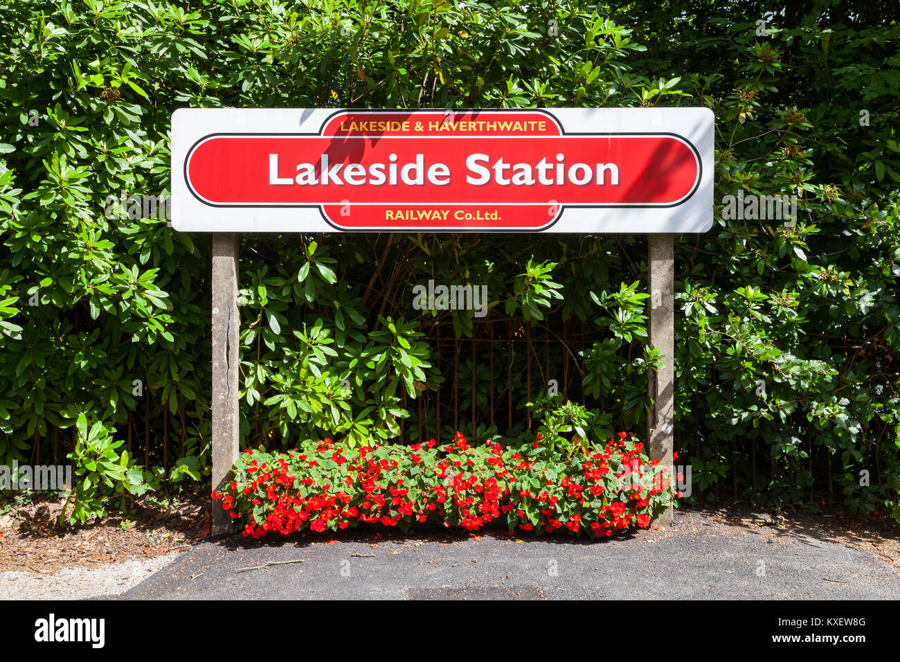 The destination sign for Lakeside Station on the Lakeside and ...