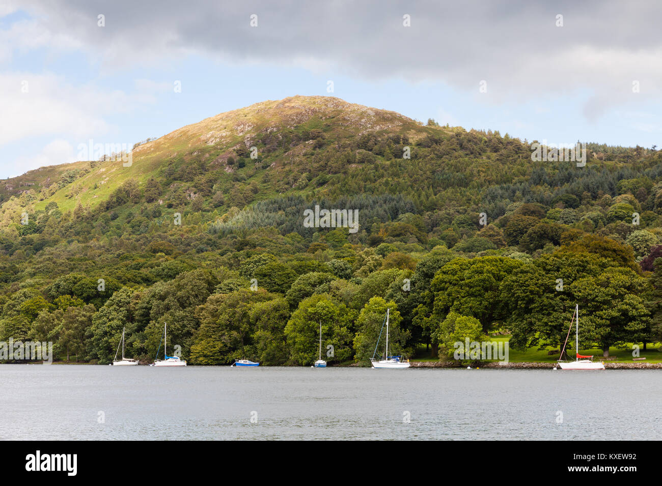 Lake Windermere. The view across Lake Windermere from Lakeside, Cumbria ...