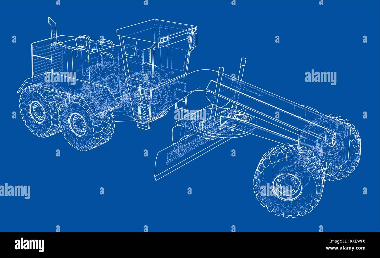 Road grader. Vector Stock Vector Image & Art - Alamy