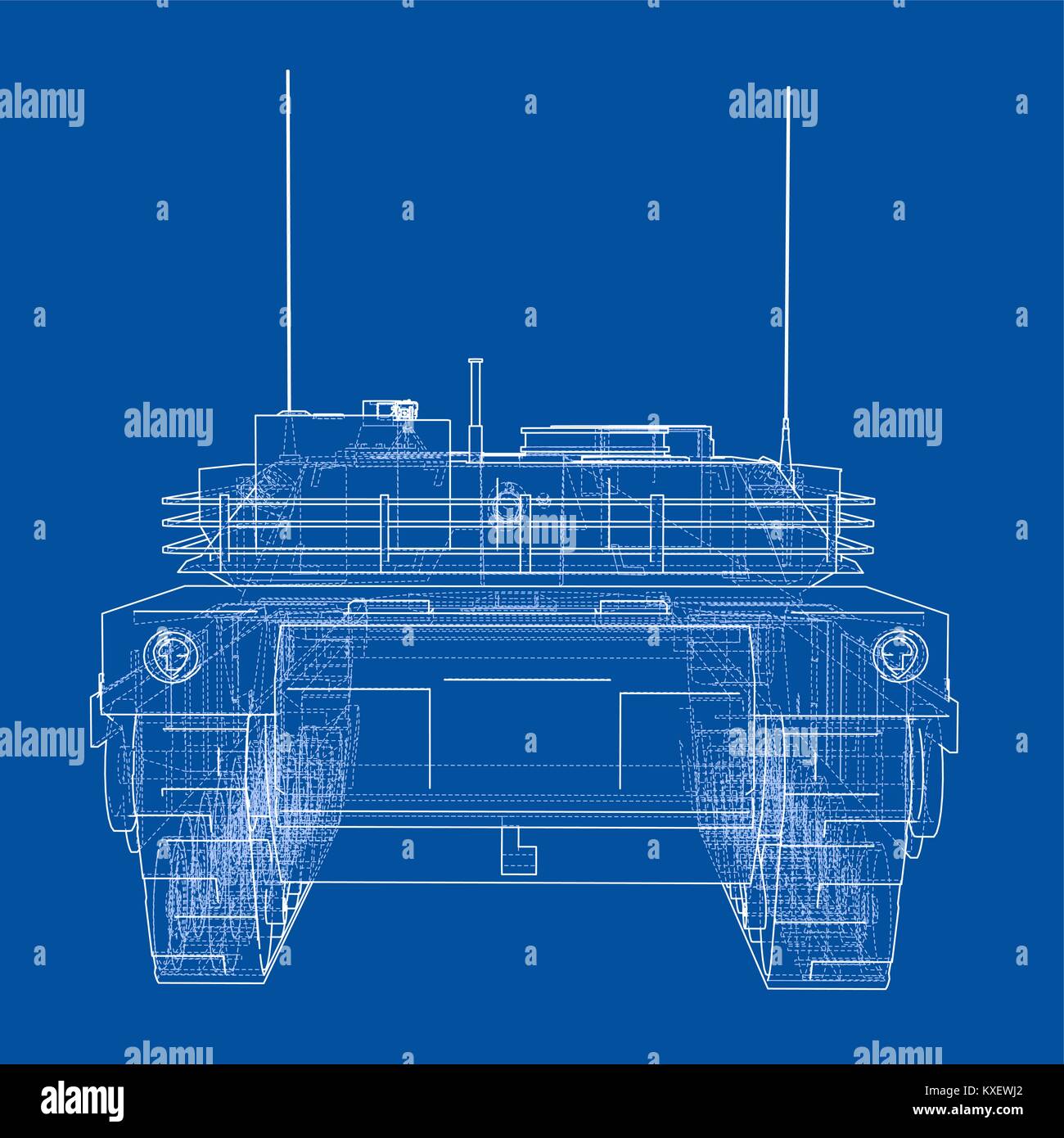 Blueprint of realistic tank Stock Vector Image & Art - Alamy