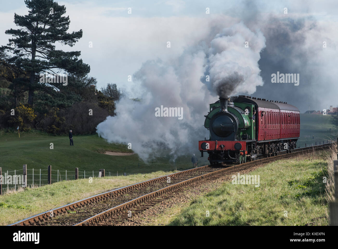 Steam train norfolk countryside hi-res stock photography and images - Alamy