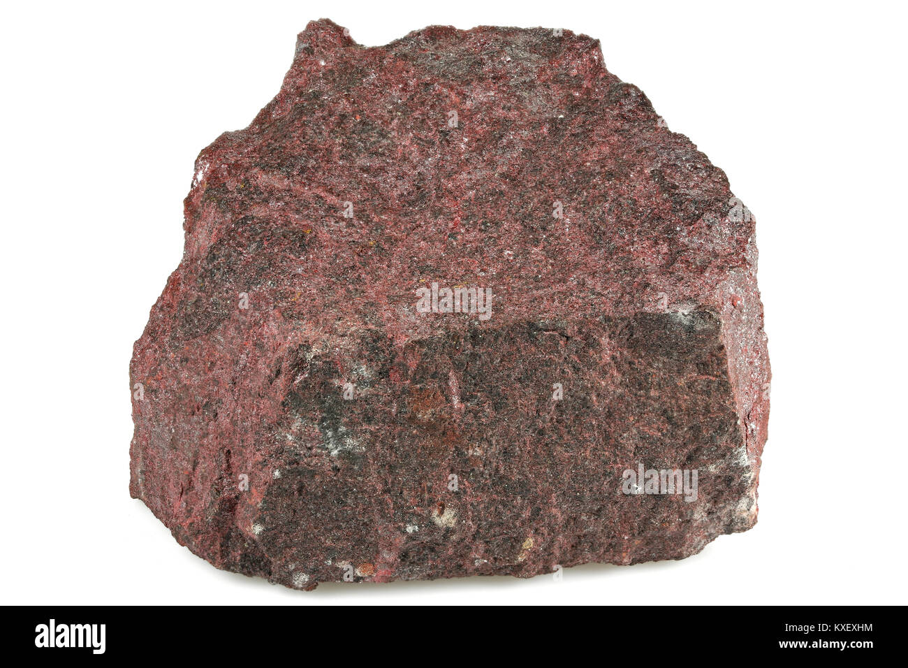 cinnabar merury ore isolated on white background Stock Photo - Alamy