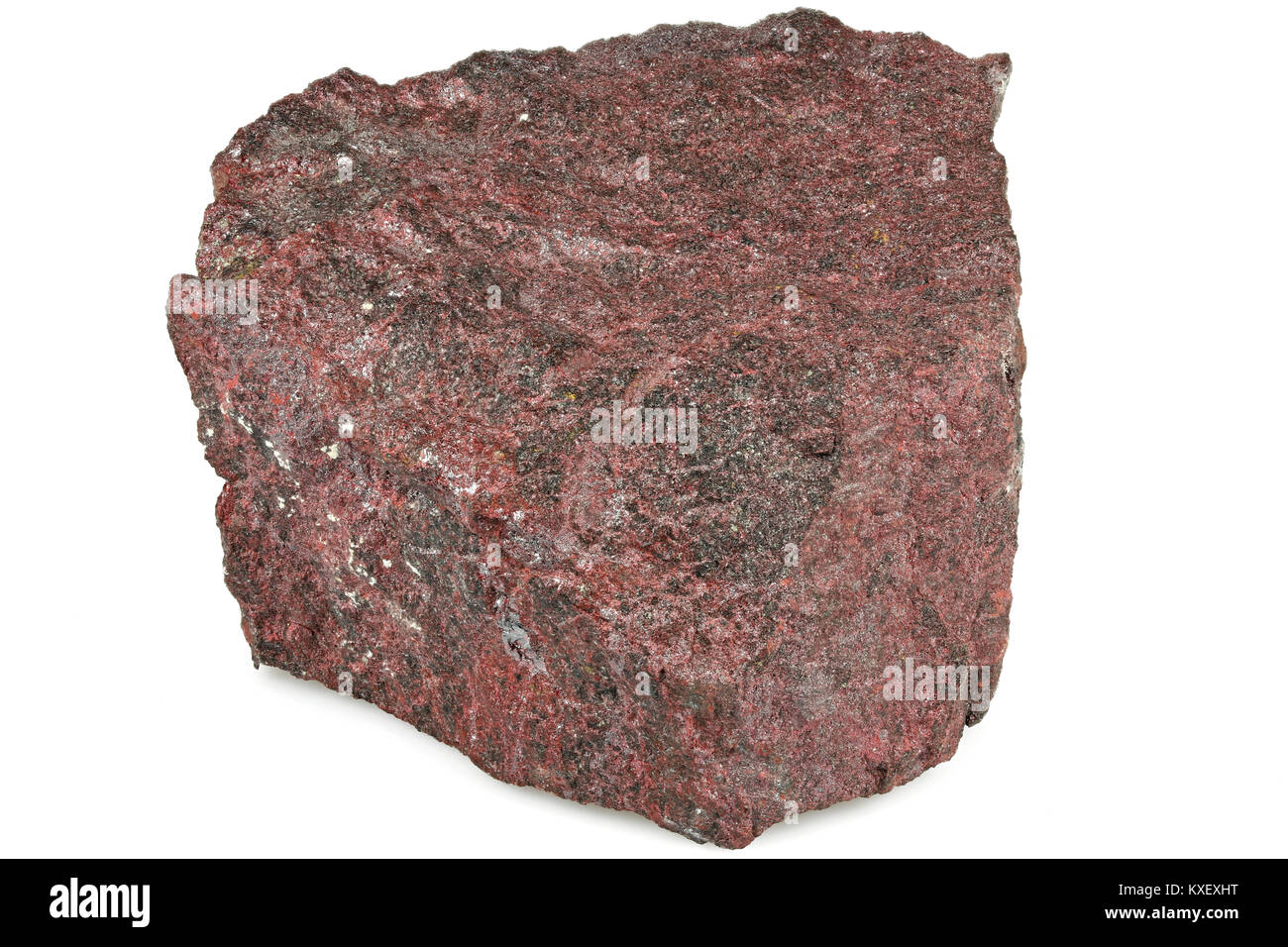 cinnabar merury ore isolated on white background Stock Photo - Alamy