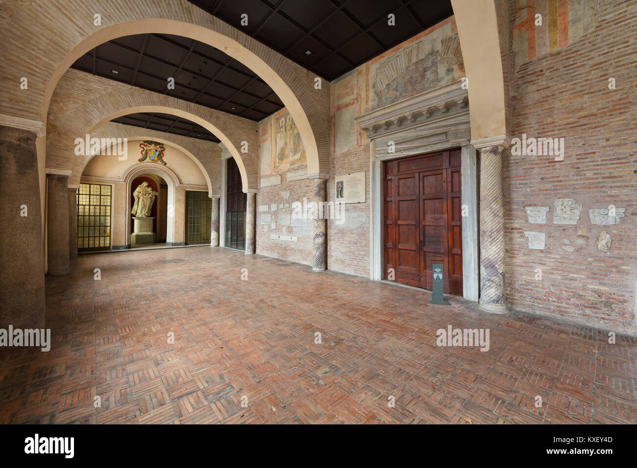 Atrium of Santa Sabina, one of the earliest Christian churches in Rome ...
