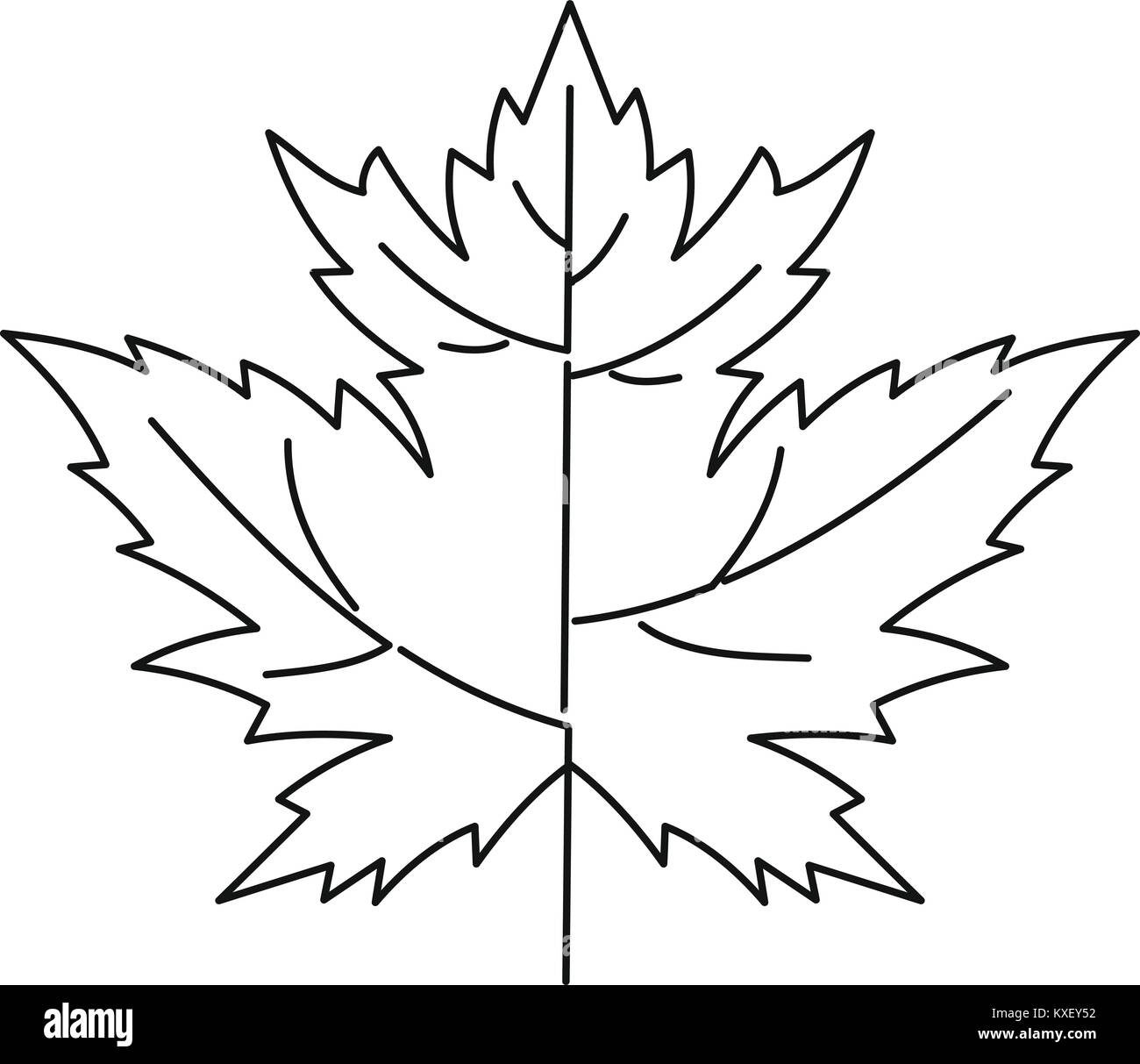 Maple leaf icon, outline style Stock Vector Image & Art - Alamy
