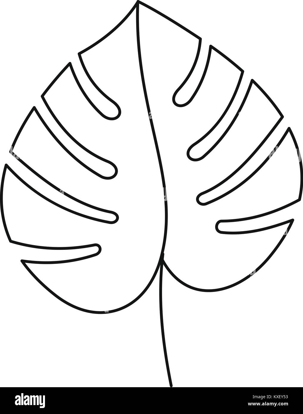 Monstera Leaf Outline High Resolution Stock Photography and Images - Alamy