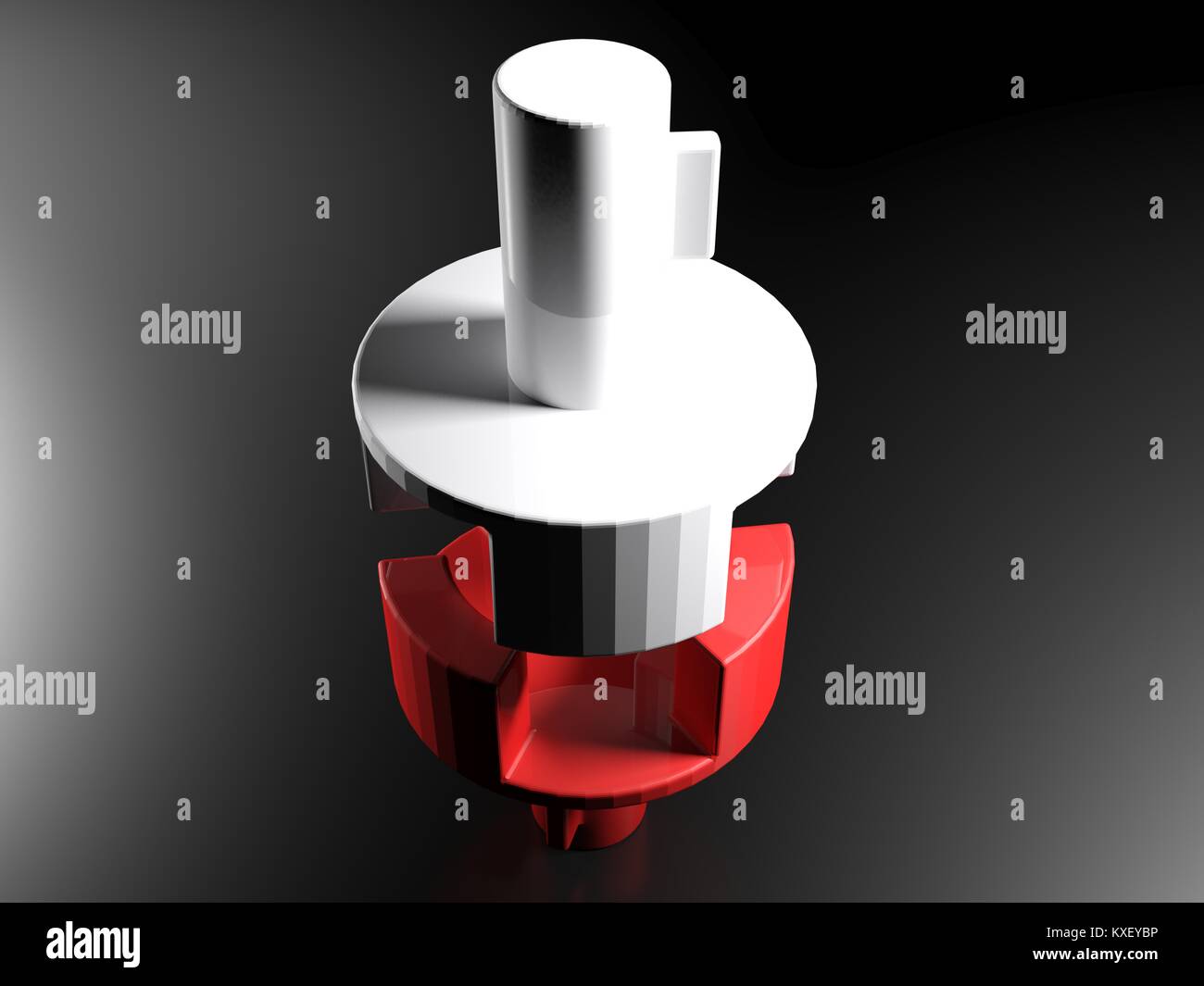 Mechanical axial joint - 3D rendering Stock Photo - Alamy