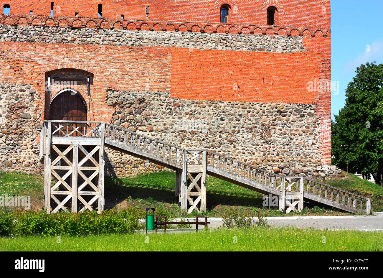 Wooden gate into the citadel of the fourteenth century Stock Photo - Alamy