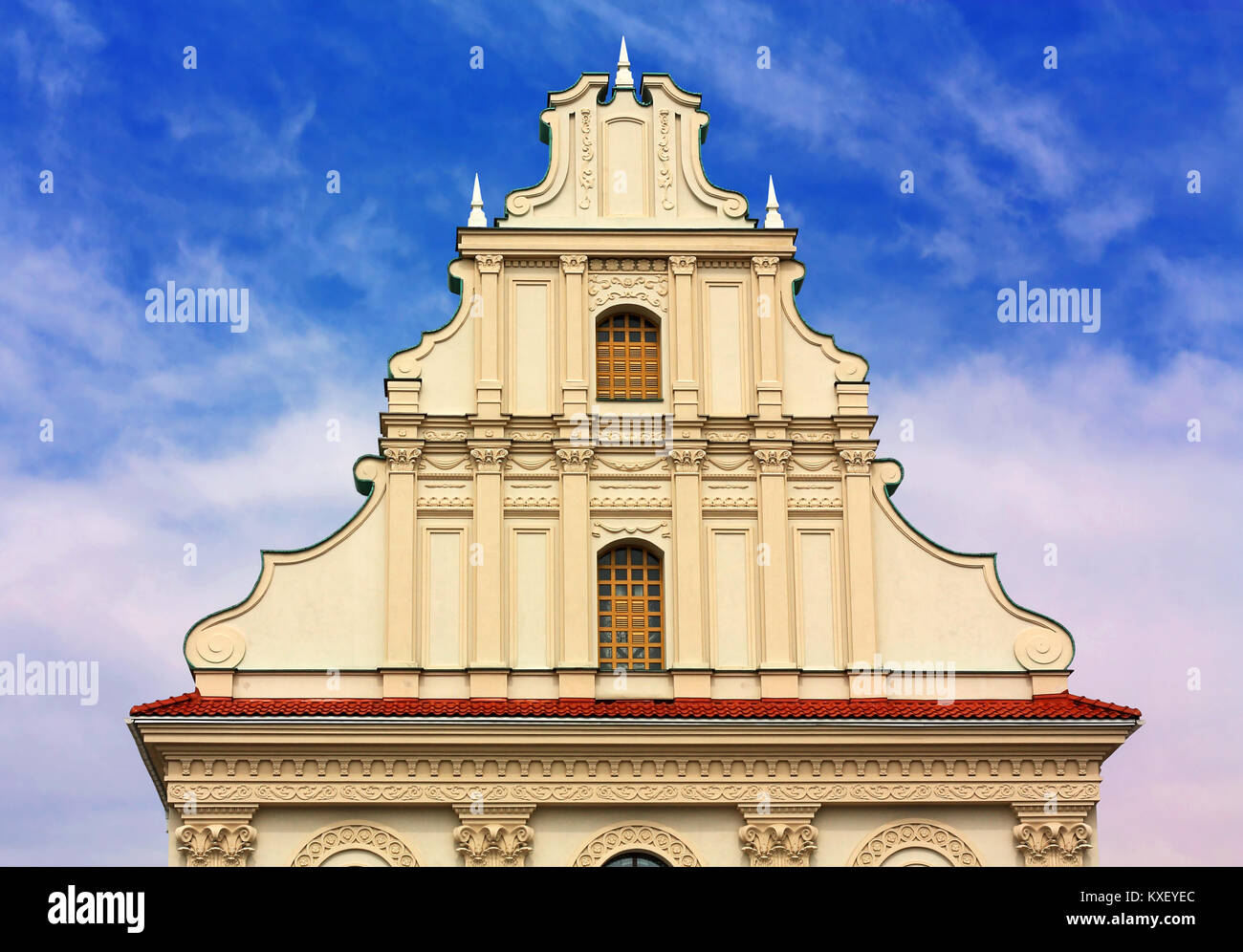 Gable of the medieval structure in the style of the Northern ...