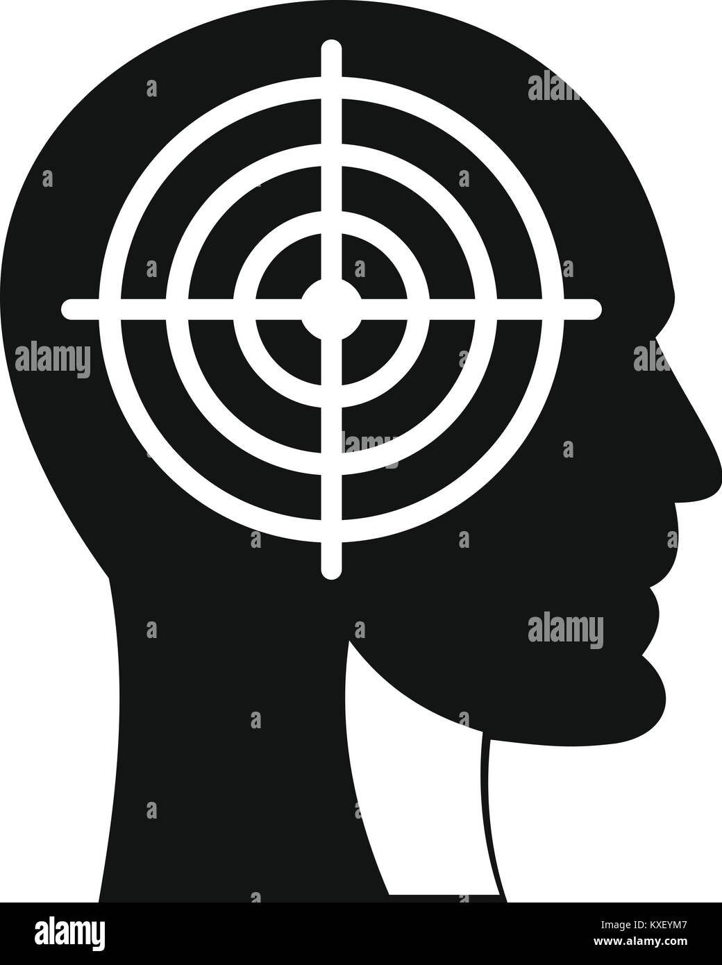 Crosshair in human head hi-res stock photography and images - Alamy