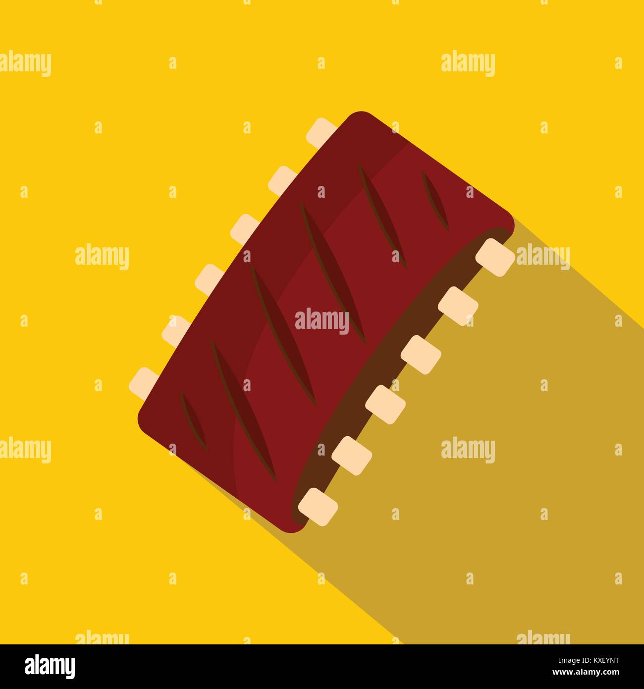 Pork spare rib Stock Vector Images - Alamy