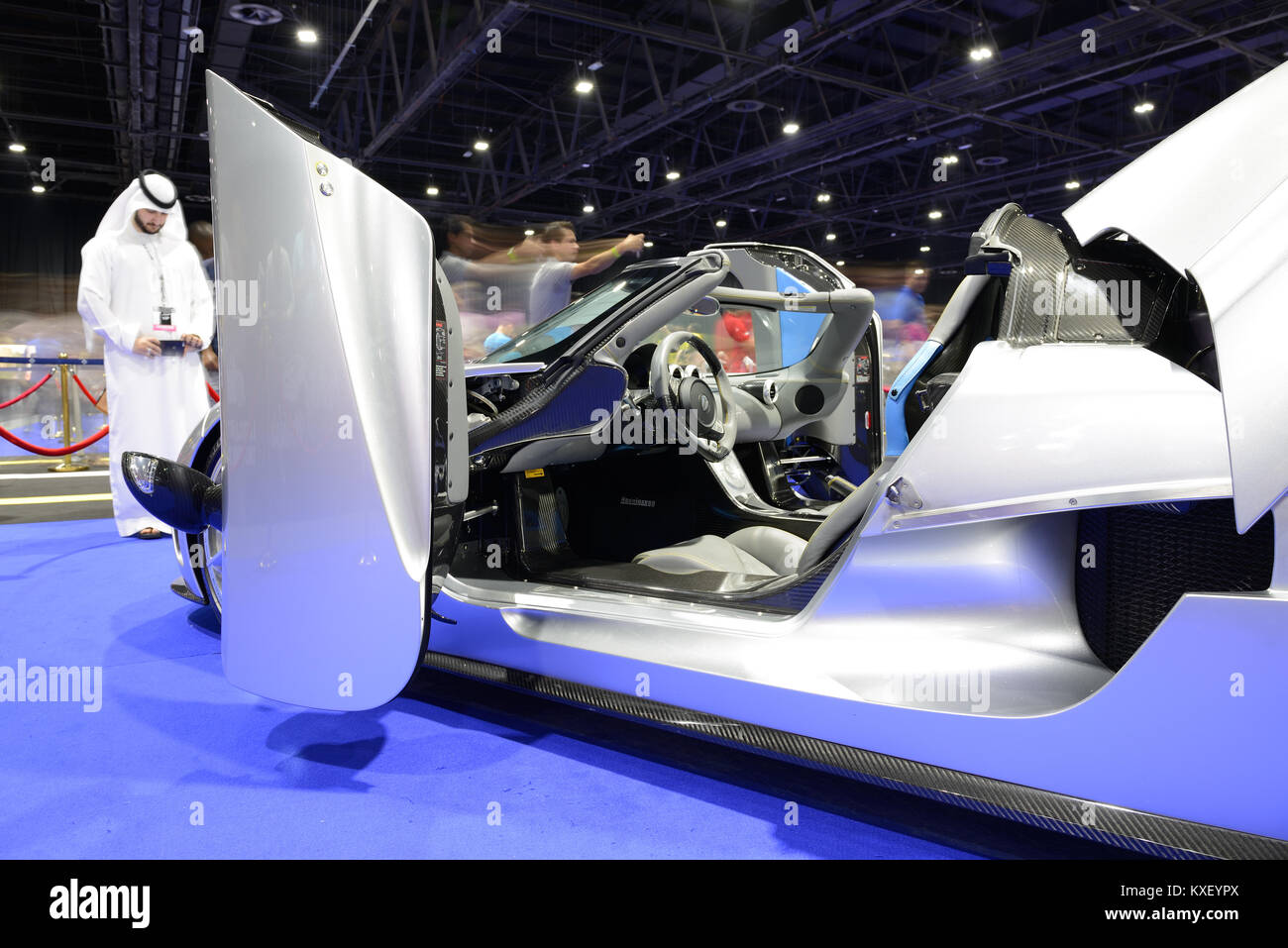 DUBAI, UAE - NOVEMBER 18: The Koenigsegg Agera R race car is on Dubai ...