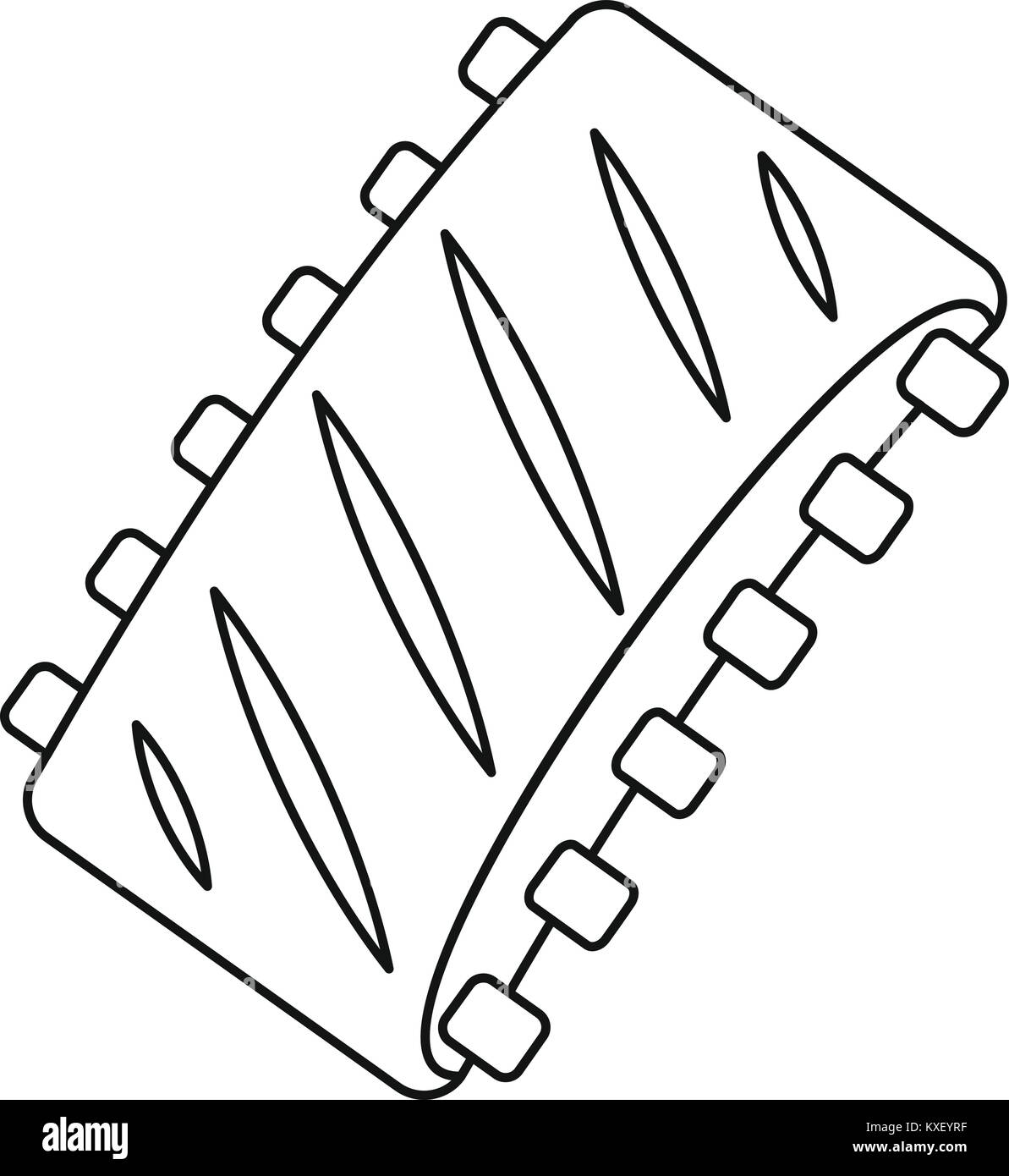 Bbq pork spare ribs Stock Vector Images - Alamy