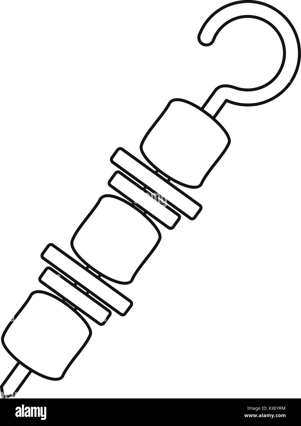 Shish kebab grilled meat Black and White Stock Photos & Images - Alamy