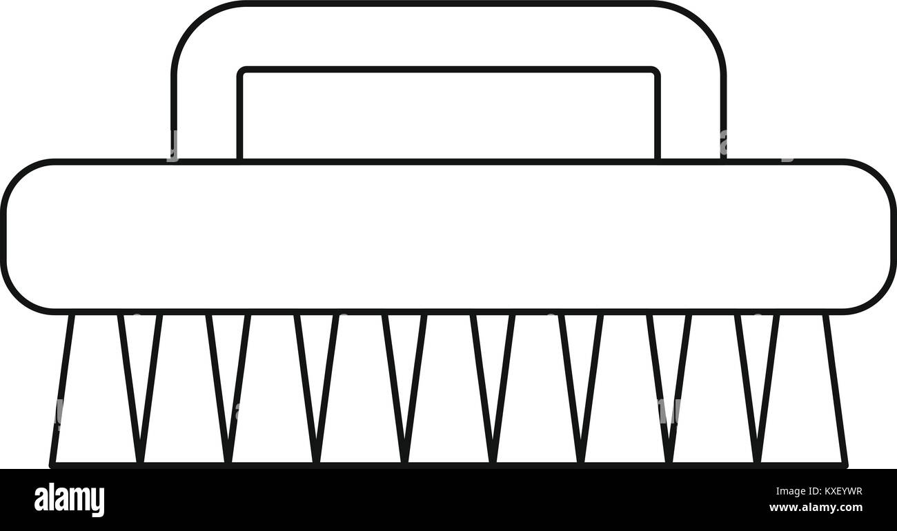 Cleaning brush one line Stock Vector Images - Alamy