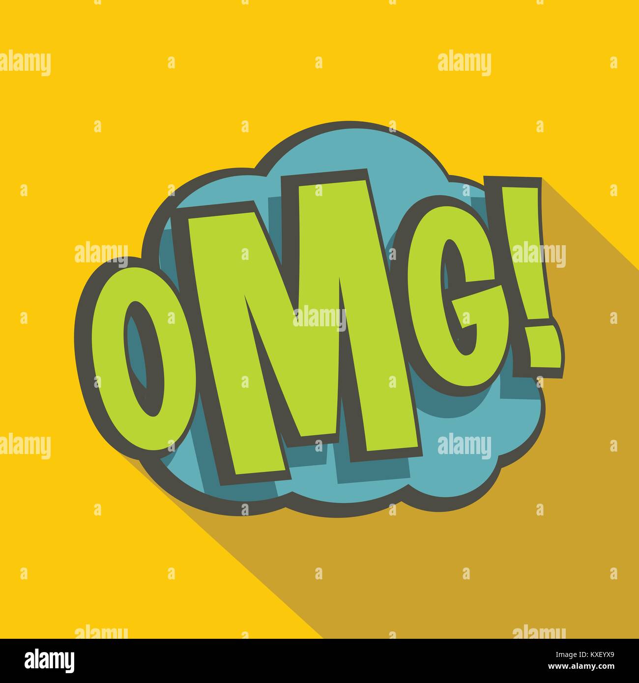 OMG, comic book explosion icon, flat style Stock Vector Image & Art - Alamy