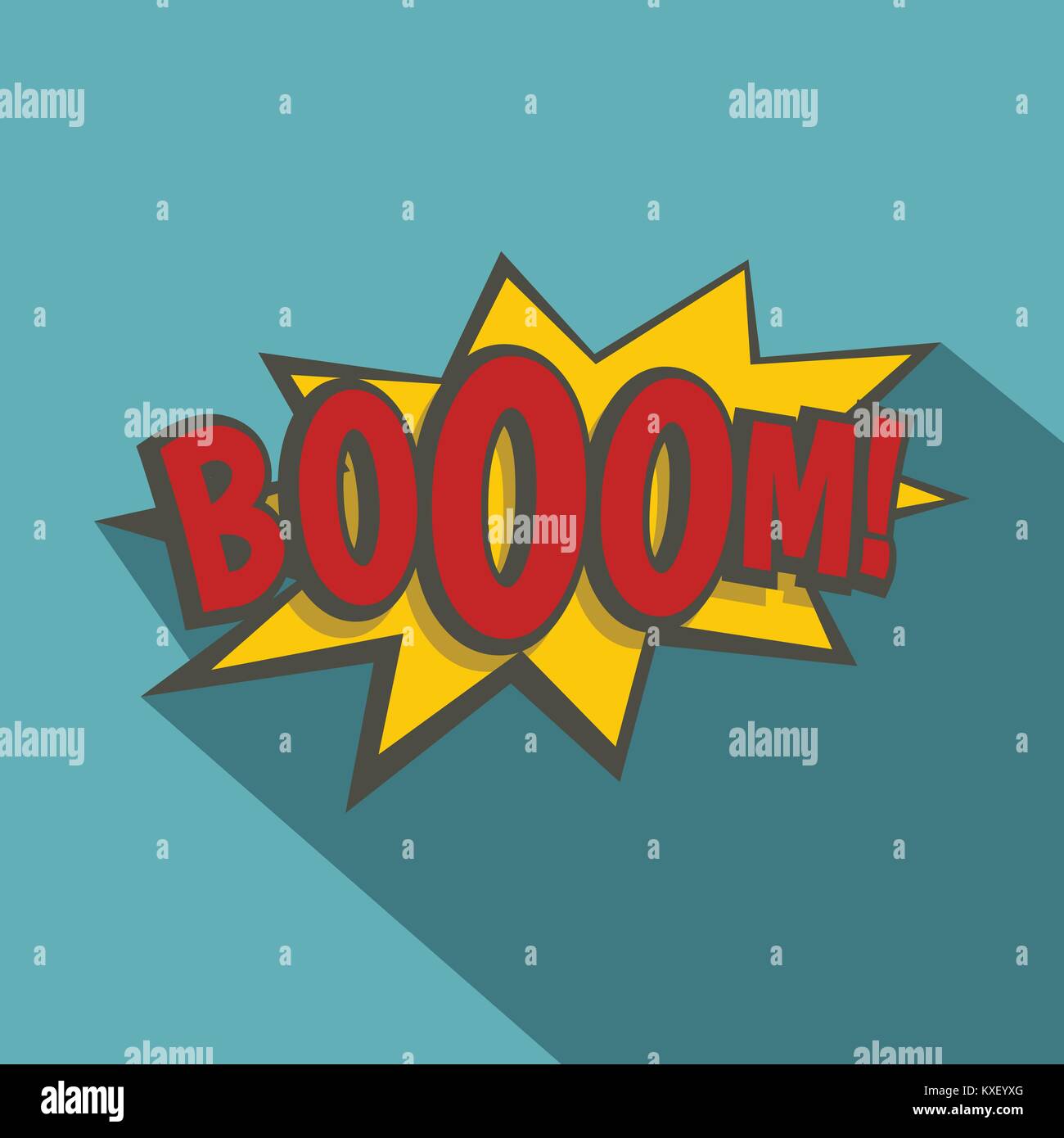 Boom, explosion icon, flat style Stock Vector Image & Art - Alamy