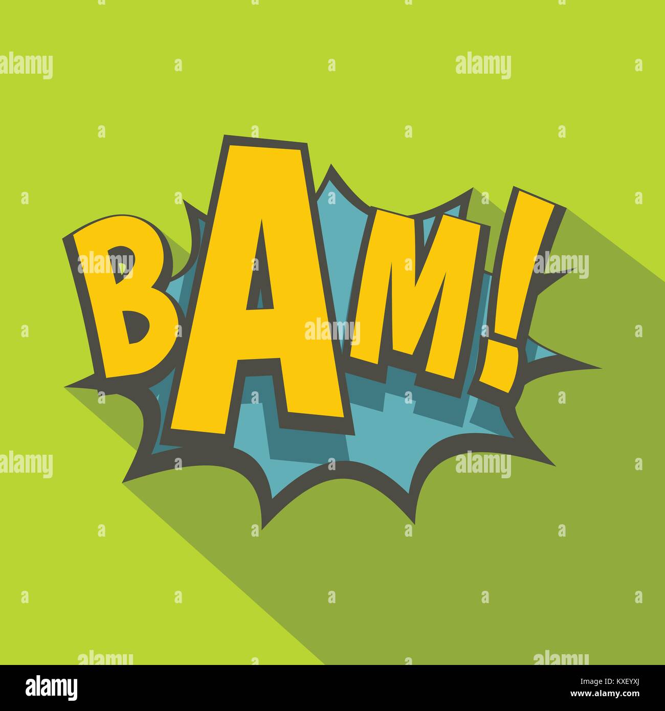 BAM, comic book explosion icon, flat style Stock Vector Image & Art - Alamy