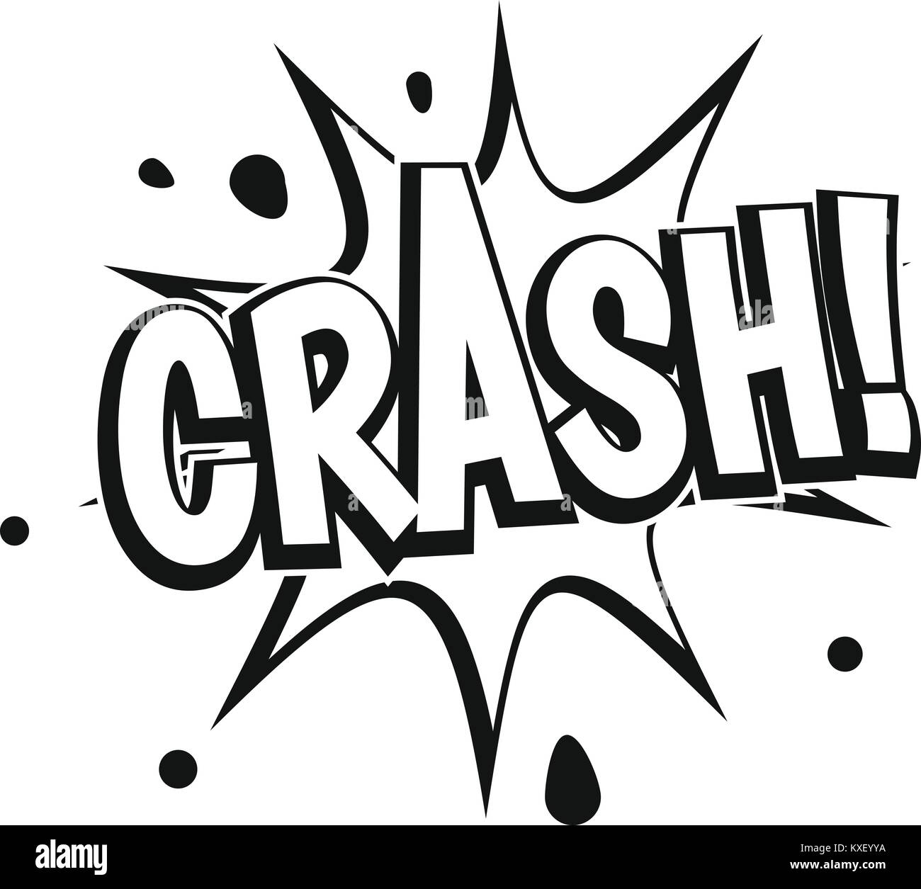 Crash explosion icon, simple style Stock Vector Image & Art - Alamy