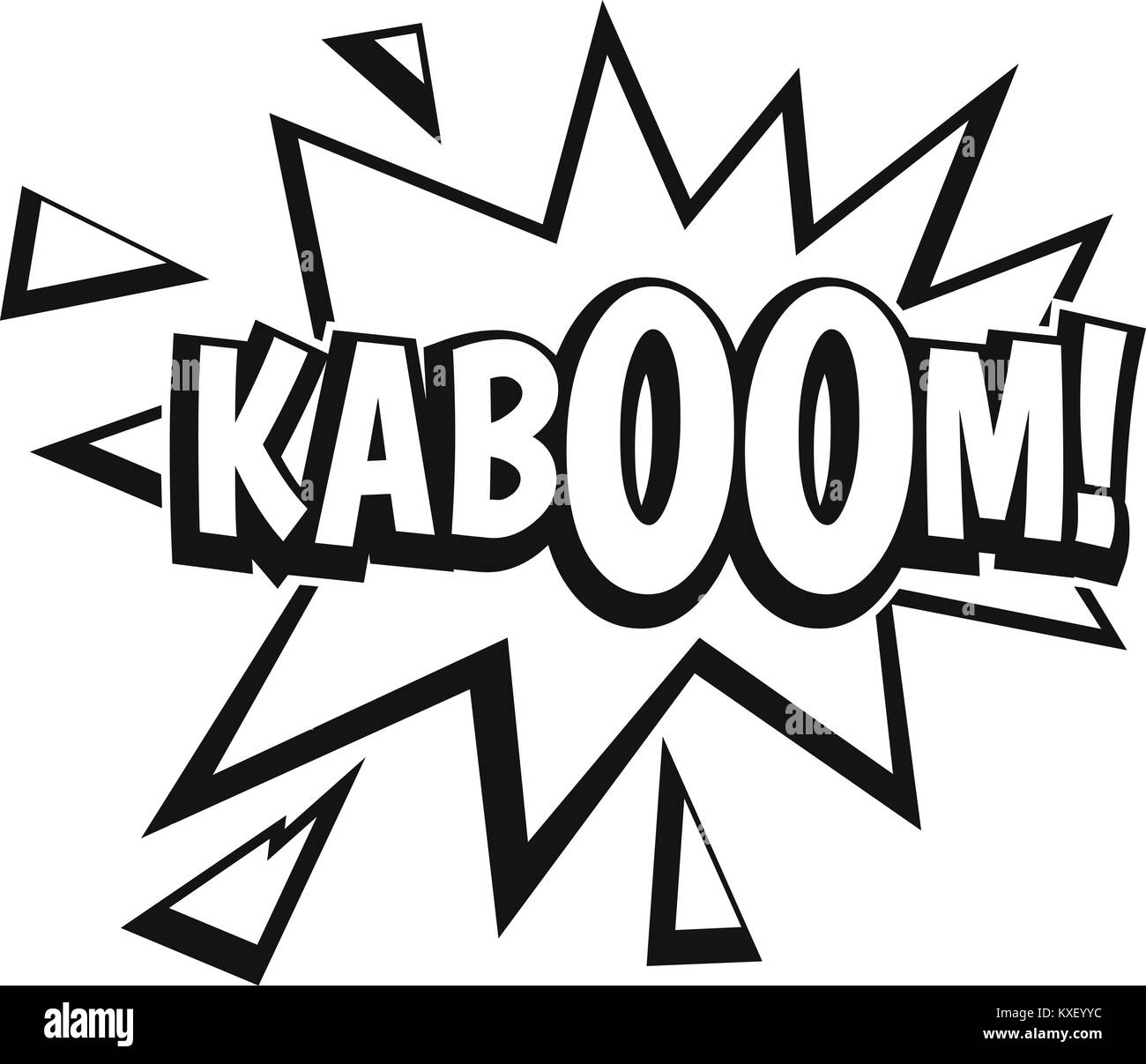 Kaboom, explosion icon, simple style Stock Vector Image & Art - Alamy