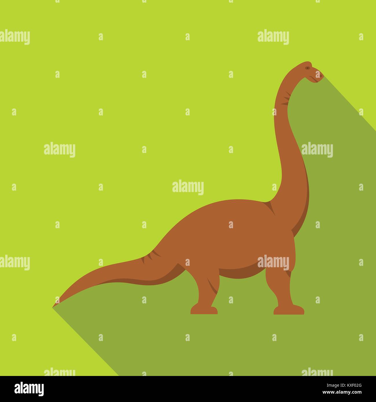 Brown brachiosaurus dinosaur icon, flat style Stock Vector Image & Art - Alamy