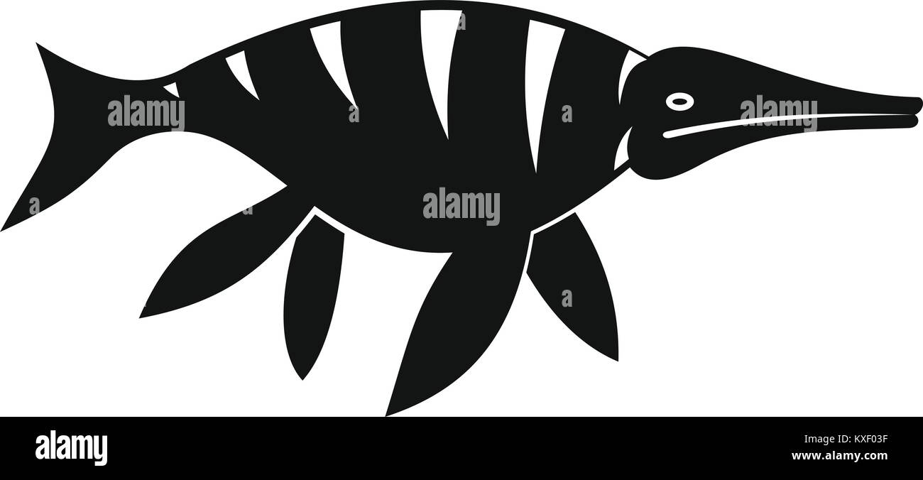 Aquatic dinosaur icon, simple style Stock Vector Image & Art - Alamy