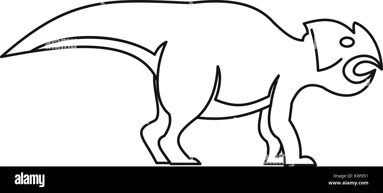 Ceratopsians dinosaur icon, outline style Stock Vector Image & Art - Alamy