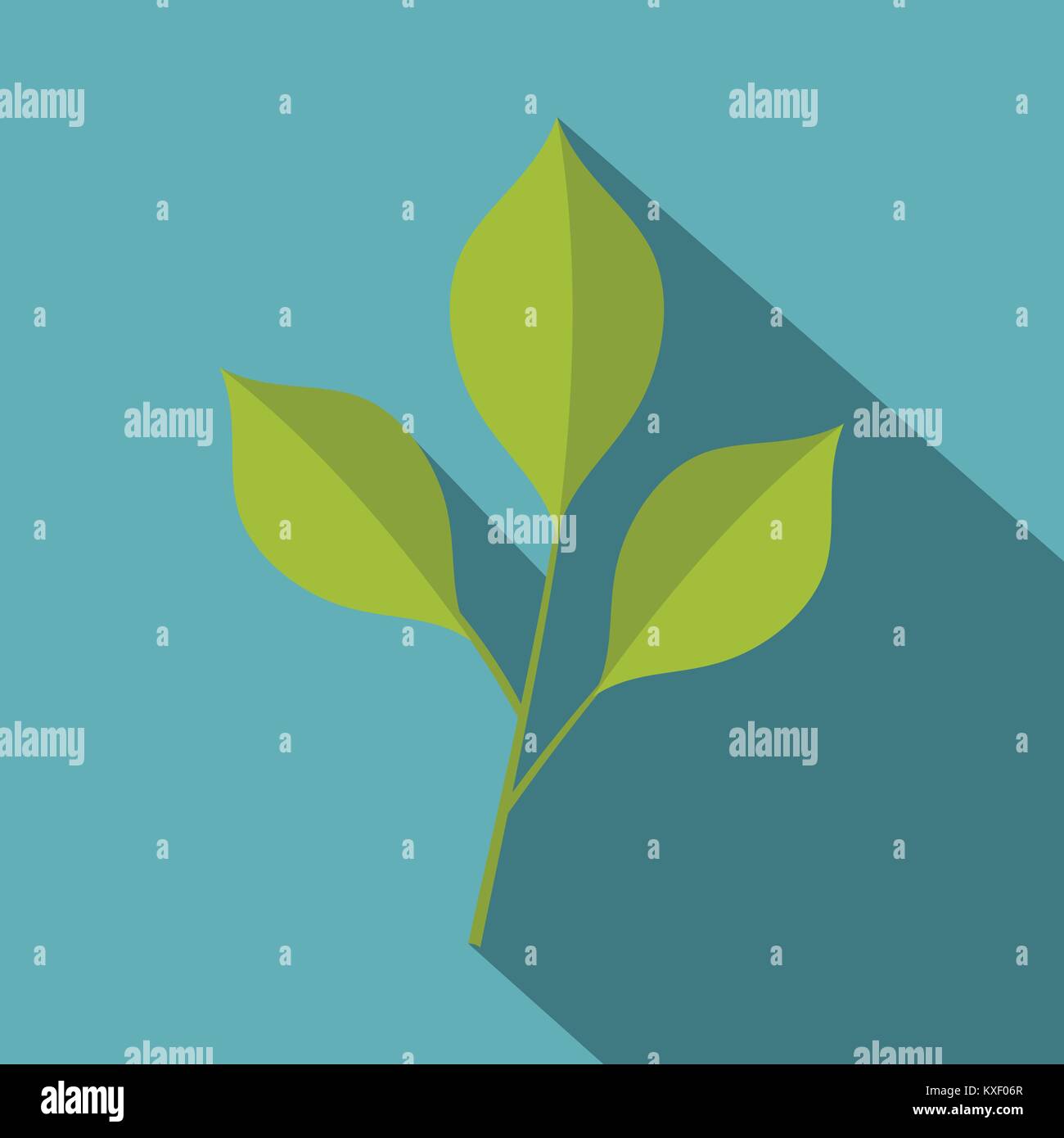 Green cherry leaves icon, flat style Stock Vector Image & Art - Alamy