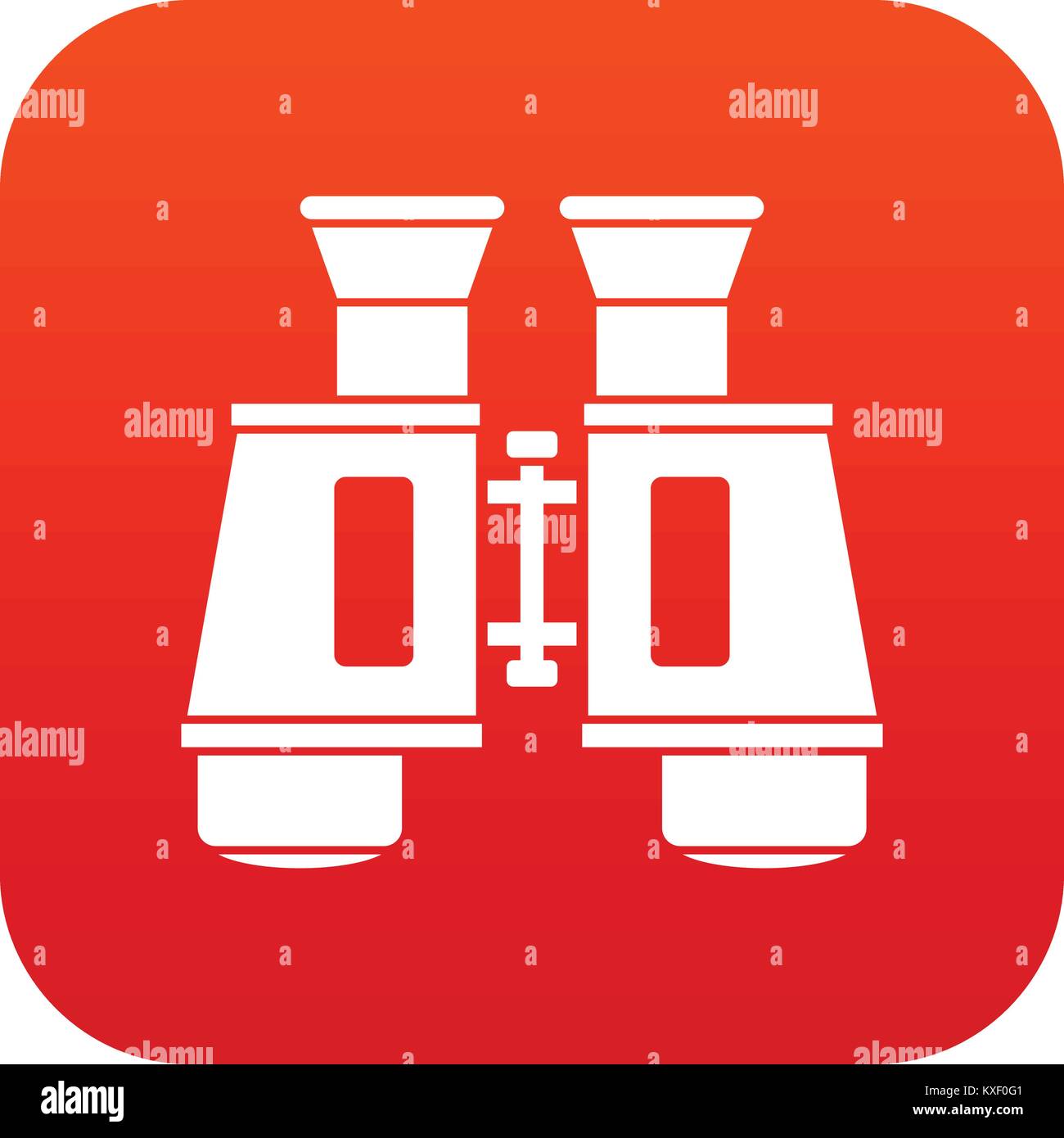 Binoculars icon digital red Stock Vector Image & Art - Alamy