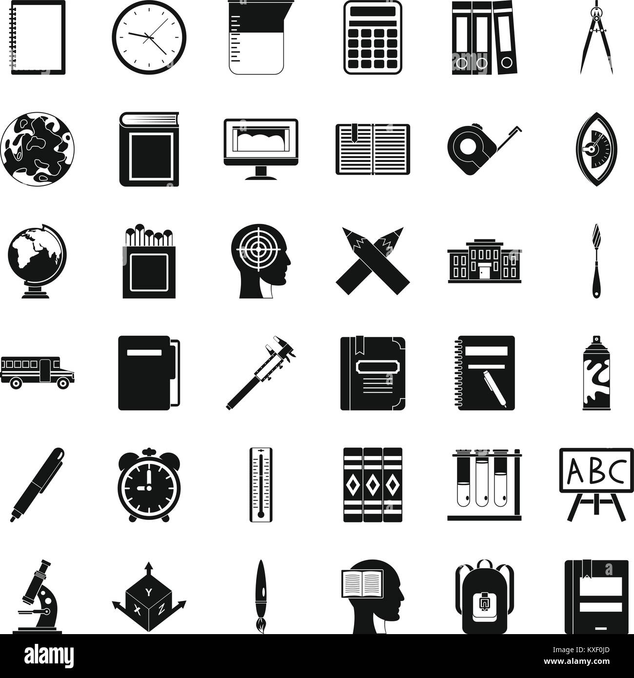 Desk icons set, simple style Stock Vector Image & Art - Alamy