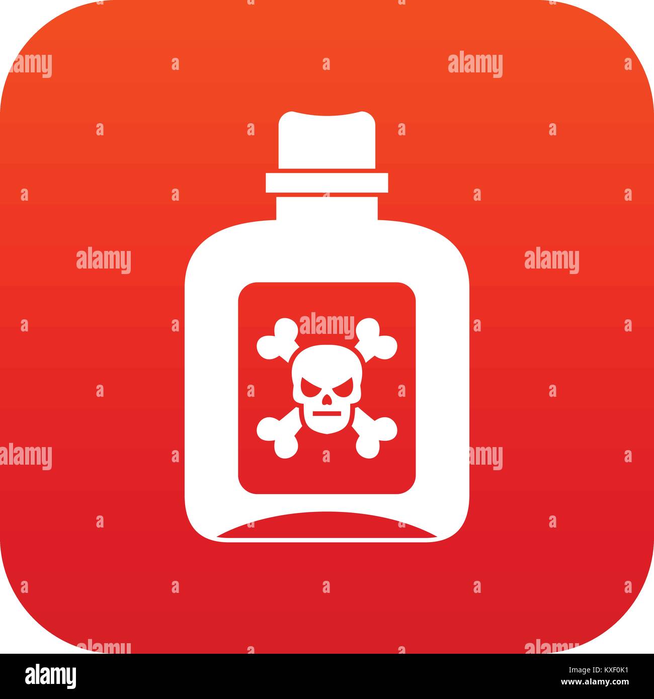 Poison icon digital red Stock Vector Image & Art - Alamy
