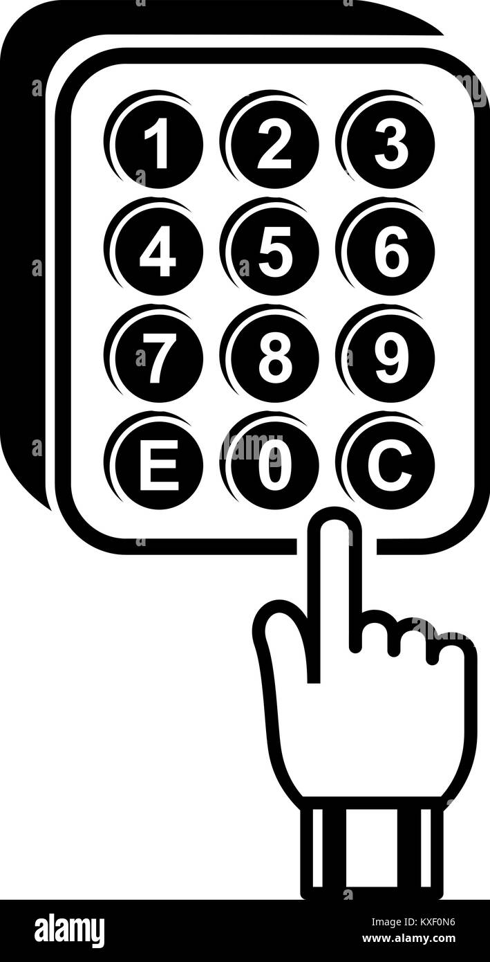 Digital lock icon, simple style Stock Vector Image & Art - Alamy