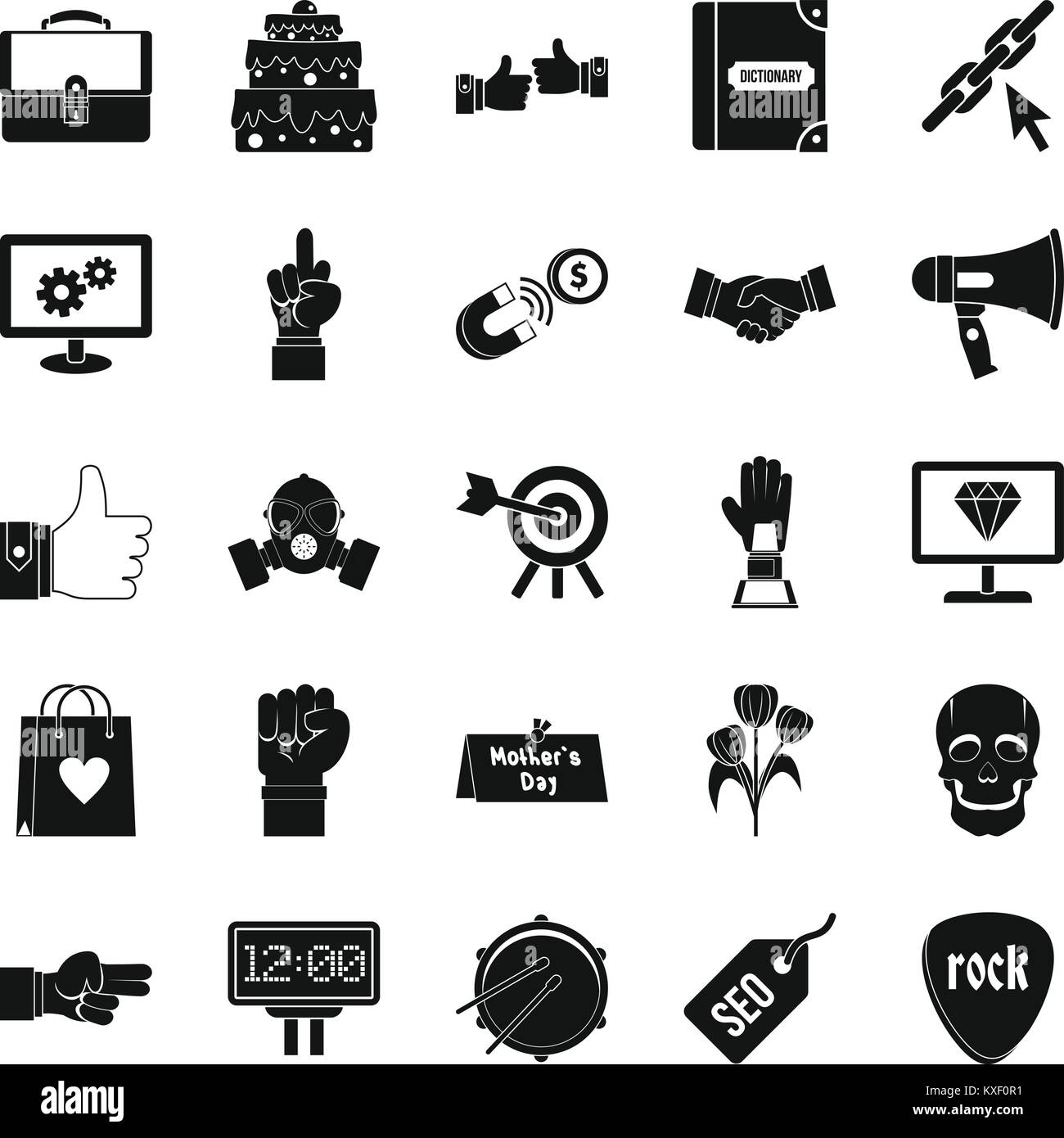 Hand gestures like icons Stock Vector Images - Alamy