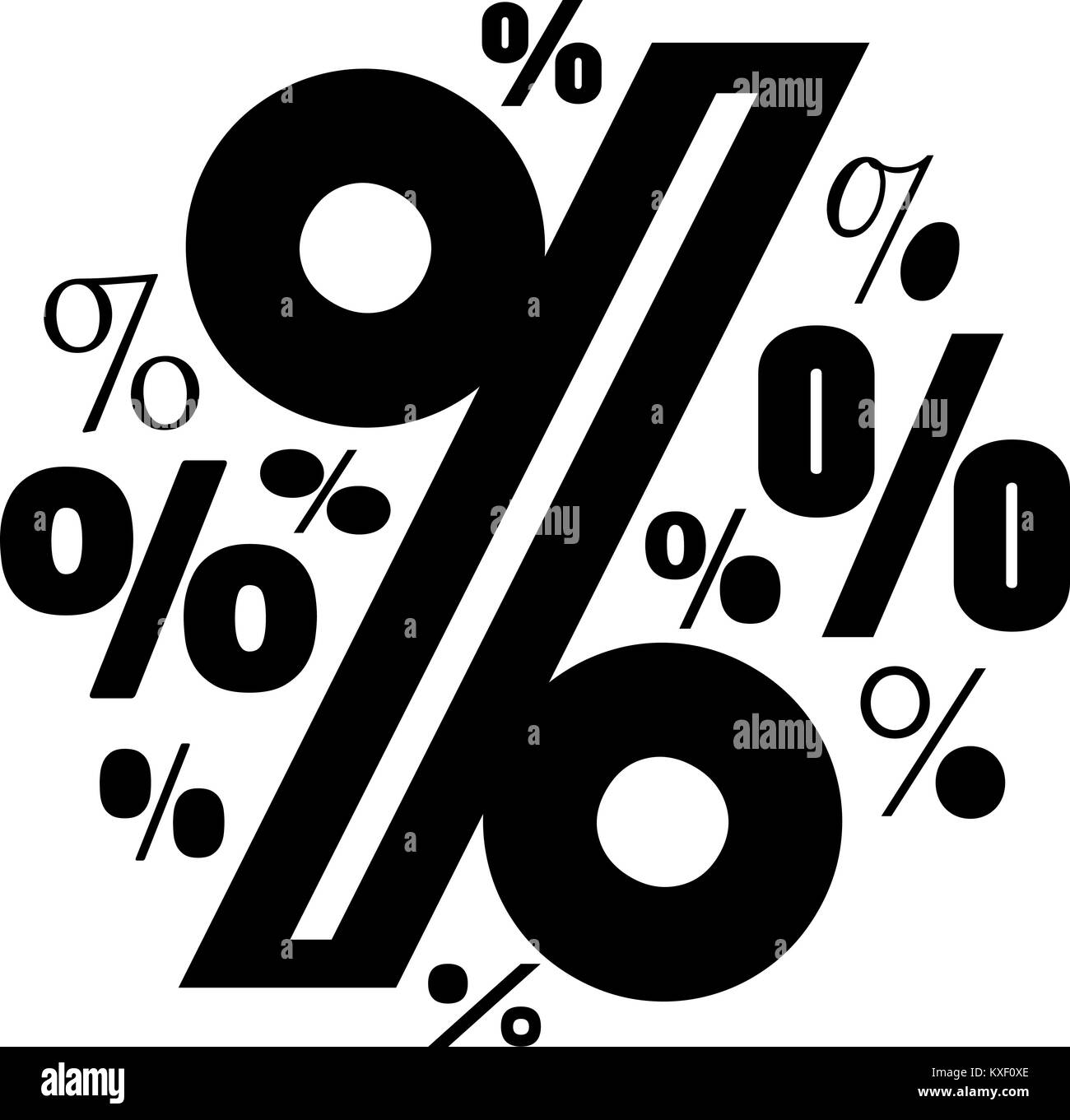Percentage icon, simple style Stock Vector Image & Art - Alamy