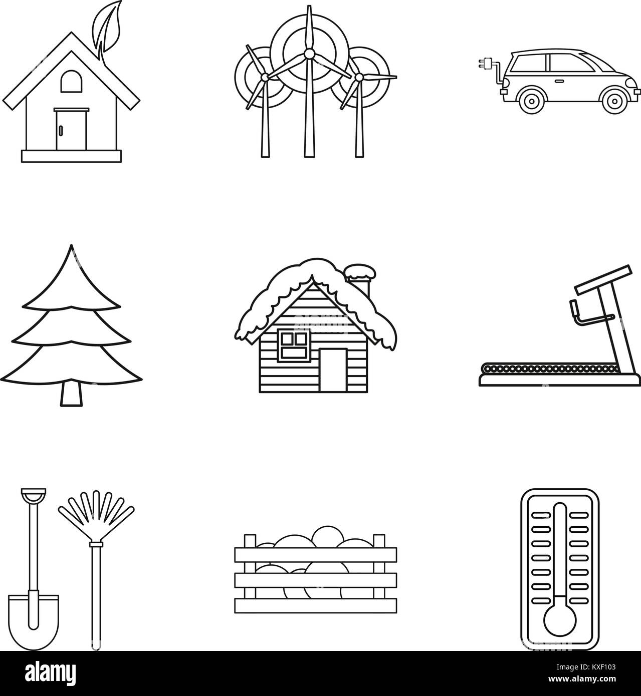 Unity with ecosystem icons set, outline style Stock Vector Image & Art ...