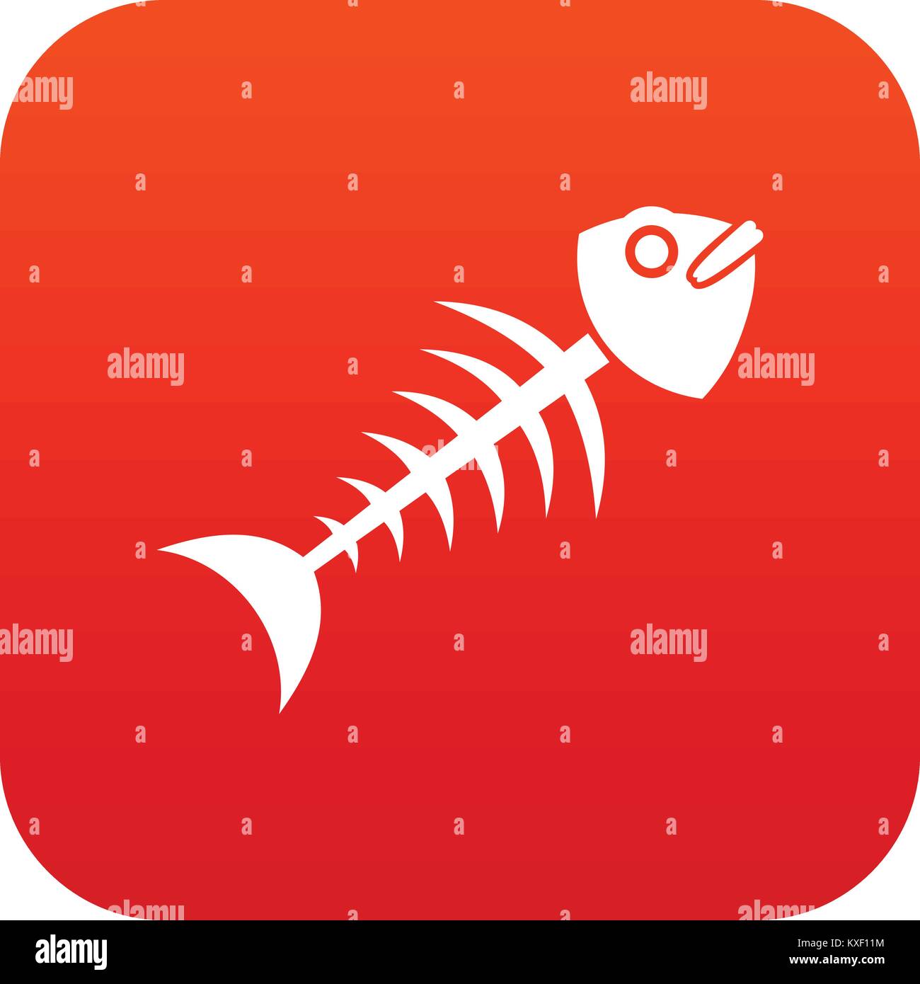 Fish bone icon digital red Stock Vector Image & Art - Alamy