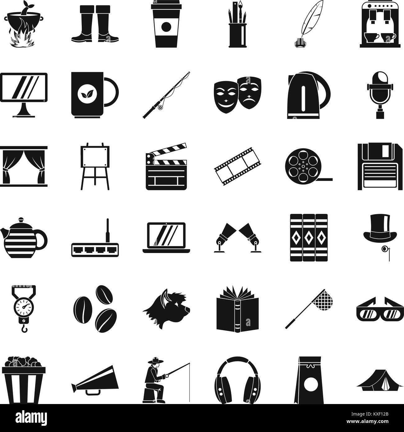 Avenue icons set, simple style Stock Vector Image & Art - Alamy