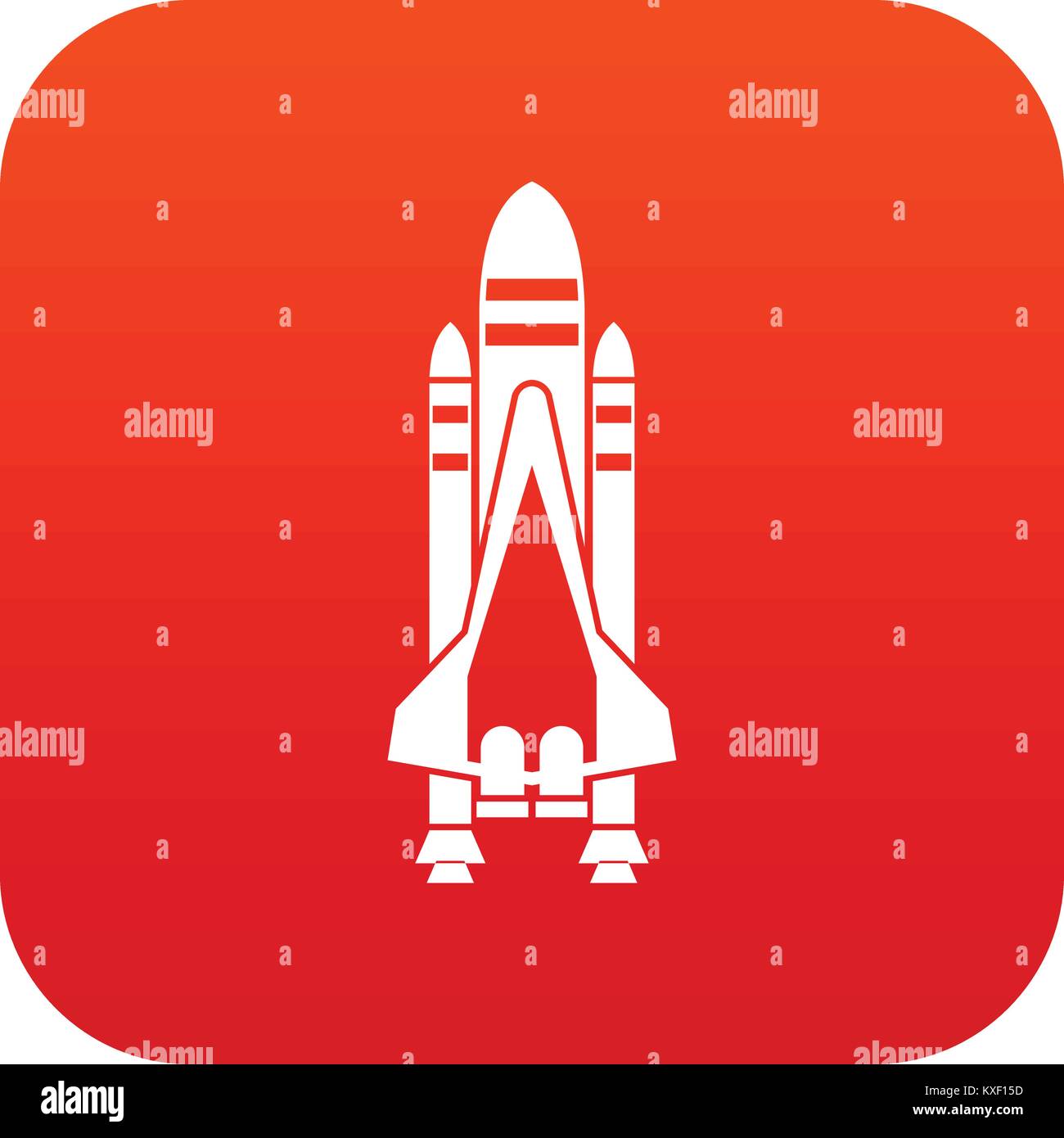 Space shuttle icon digital red Stock Vector Image & Art - Alamy