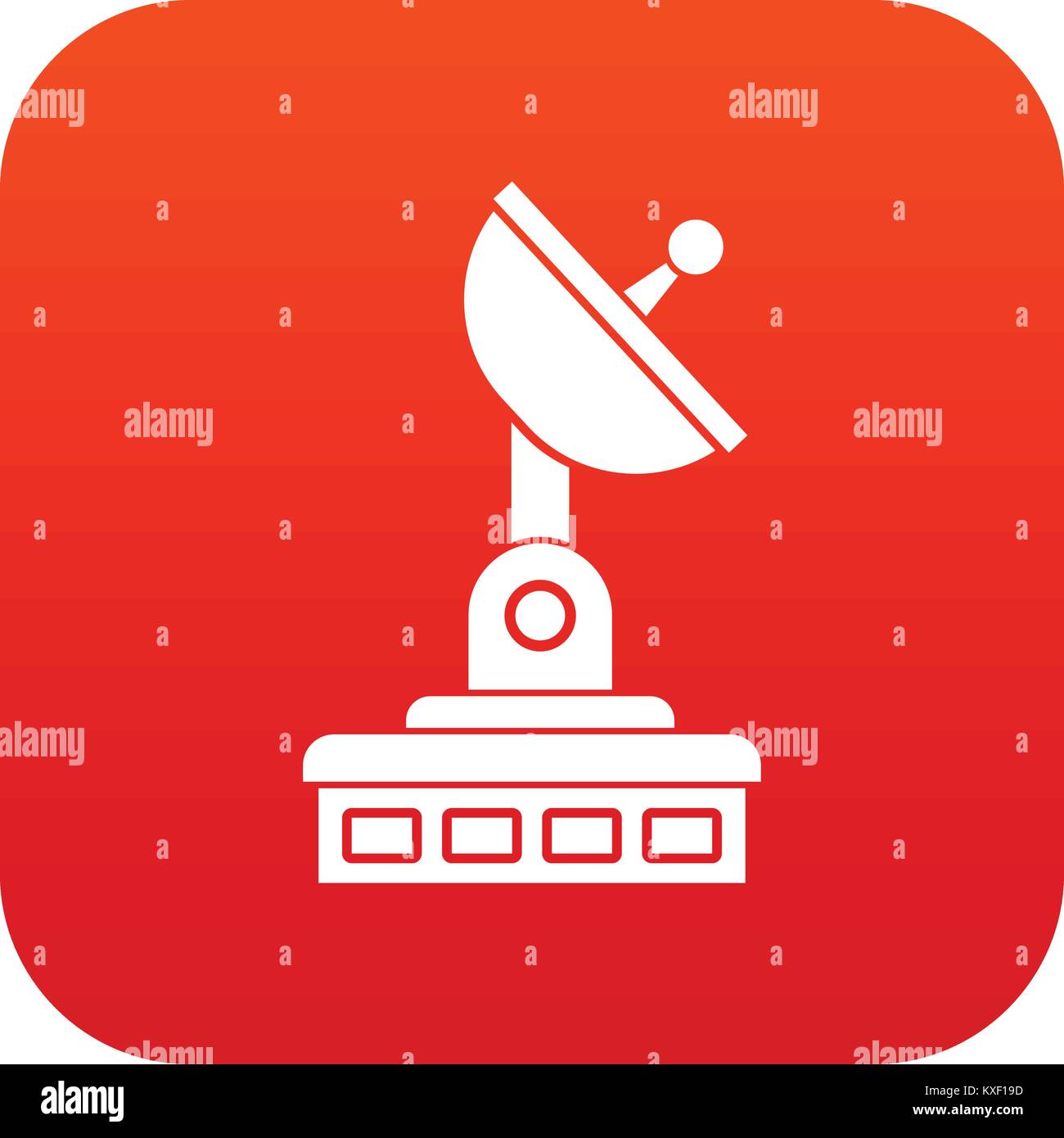 Satellite dish icon digital red Stock Vector Image & Art - Alamy