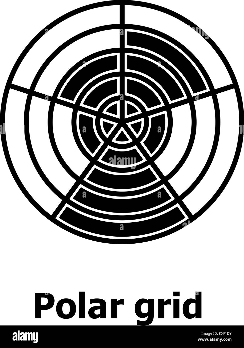 Polar grid icon, simple style Stock Vector Image & Art - Alamy