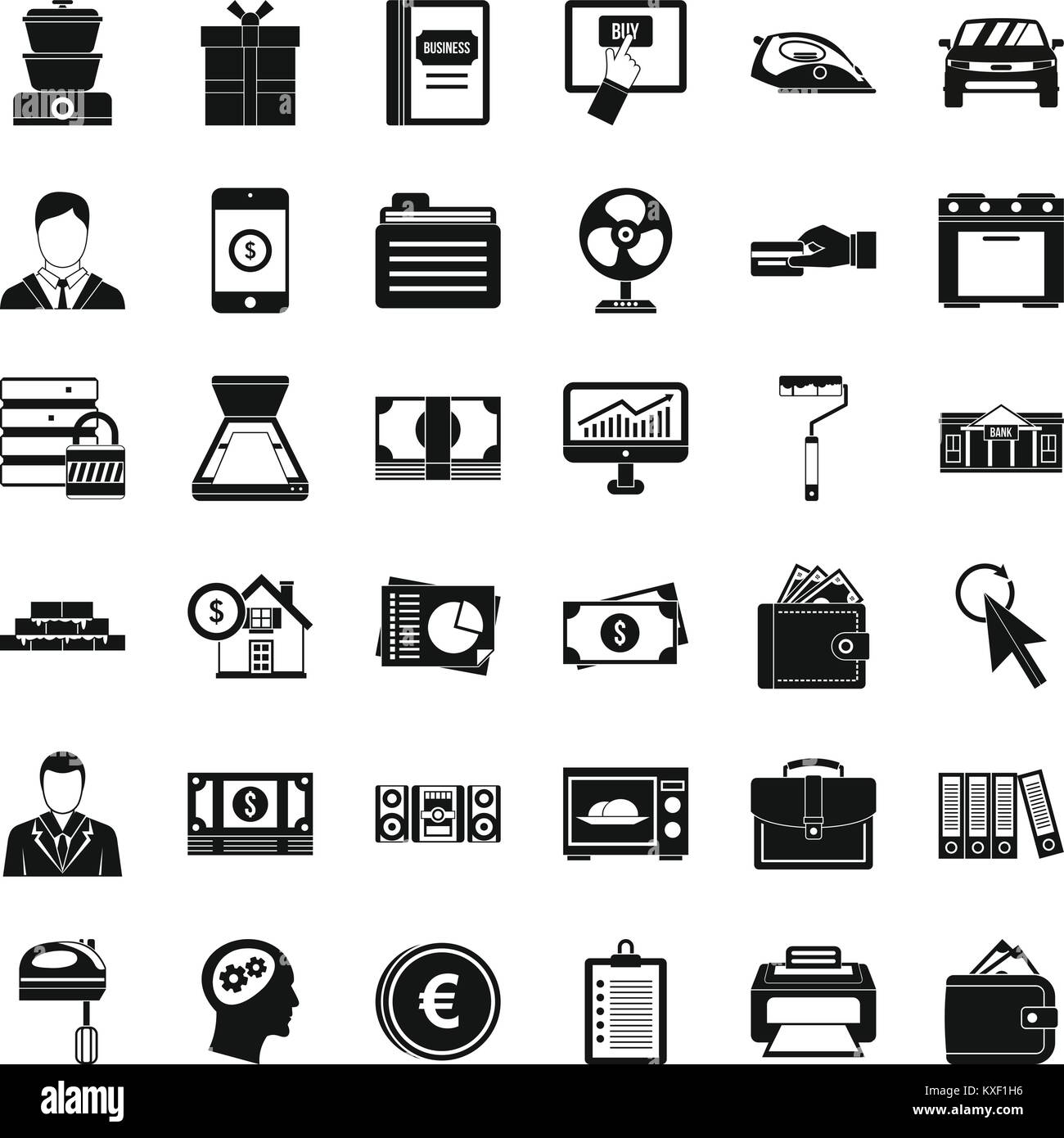 Credit icons set, simple style Stock Vector Image & Art - Alamy