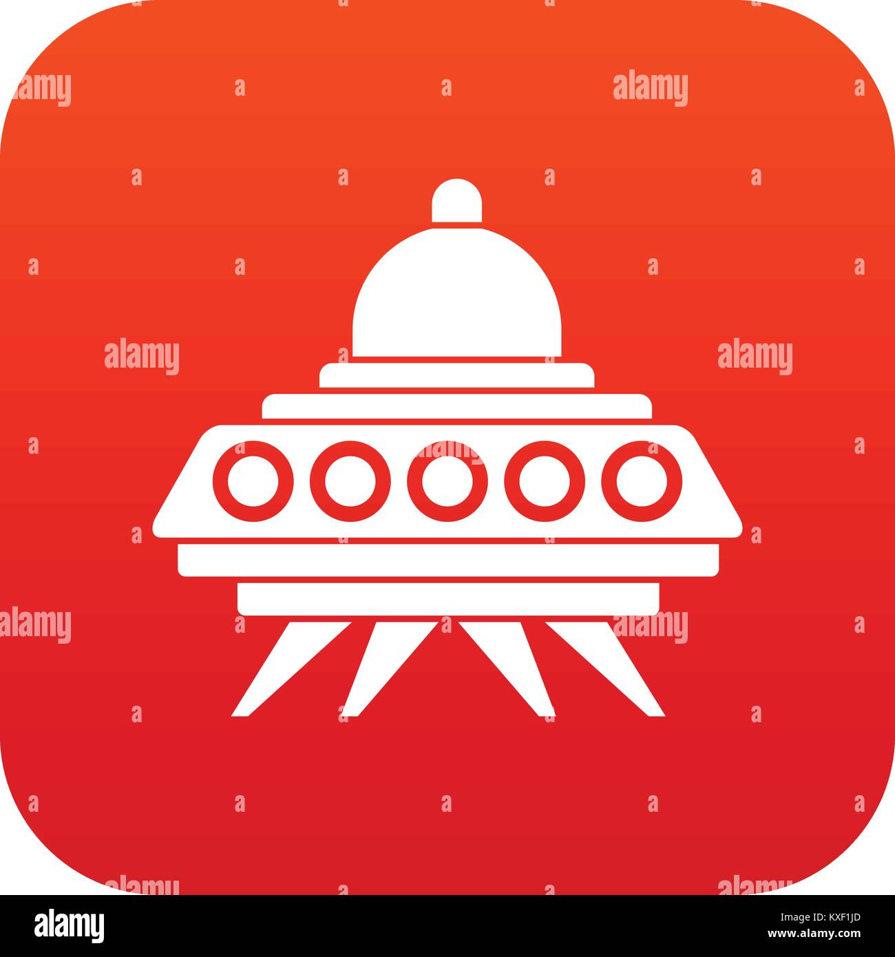 Alien spaceship icon digital red Stock Vector Image & Art - Alamy