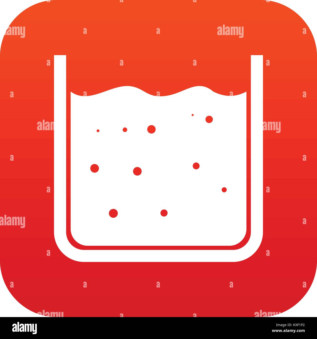 Beaker filled with liquid icon digital red Stock Vector Image & Art - Alamy