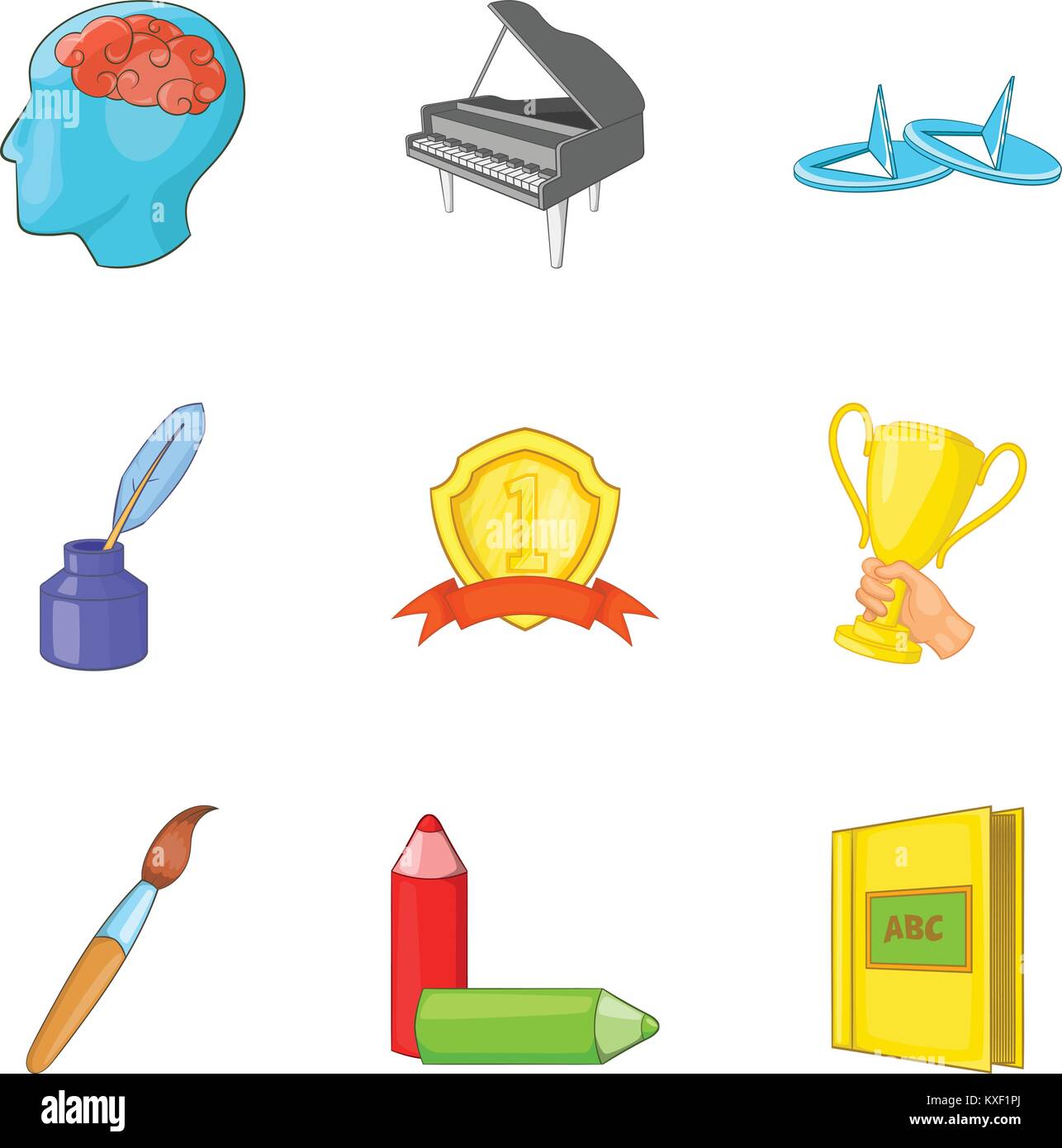 Personal growth icons set, cartoon style Stock Vector Image & Art - Alamy