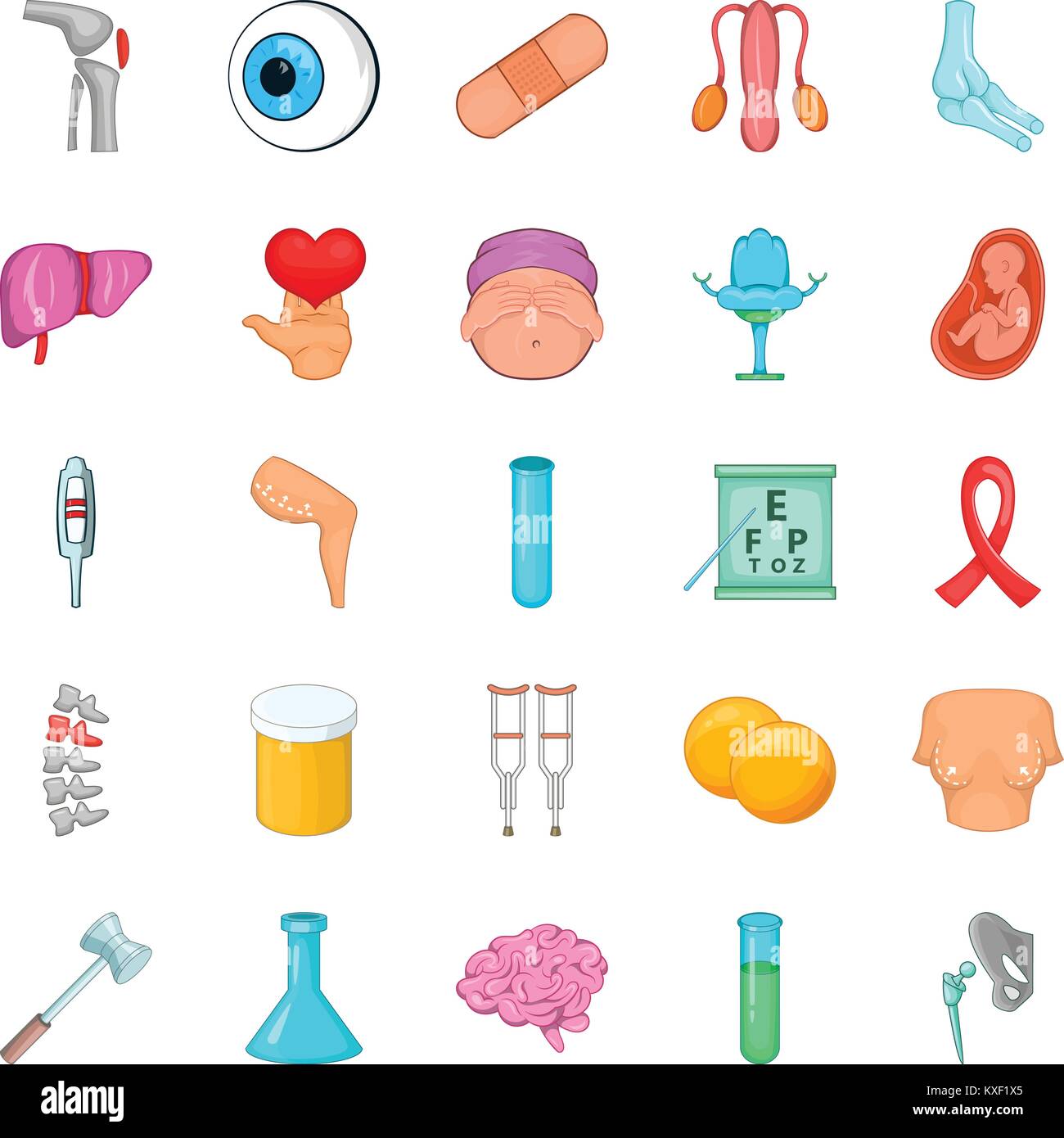 Disorganization icons set, cartoon style Stock Vector Image & Art - Alamy