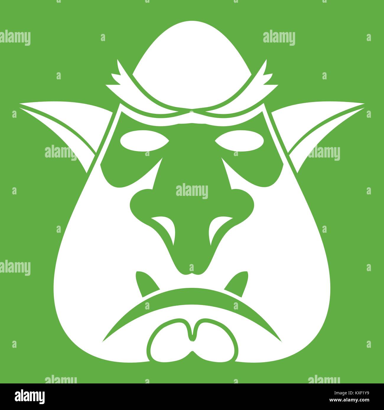 Head of troll icon green Stock Vector Image & Art - Alamy