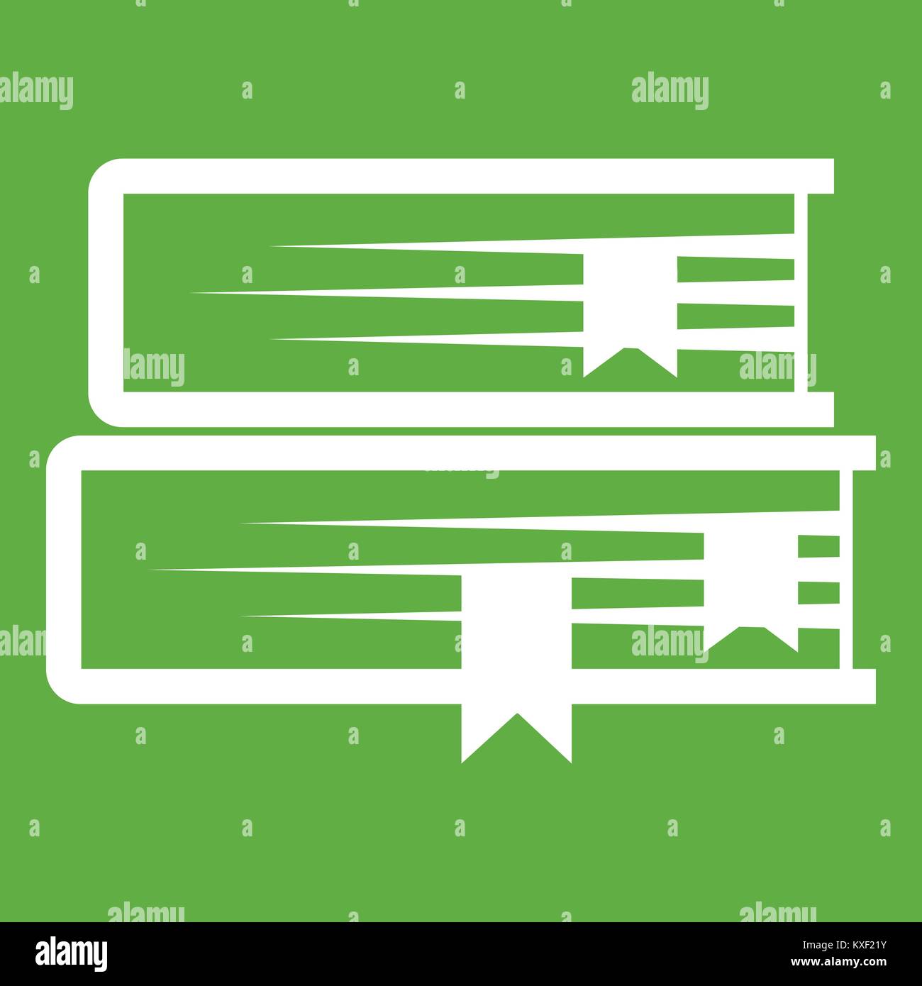 Two books icon green Stock Vector Image & Art - Alamy