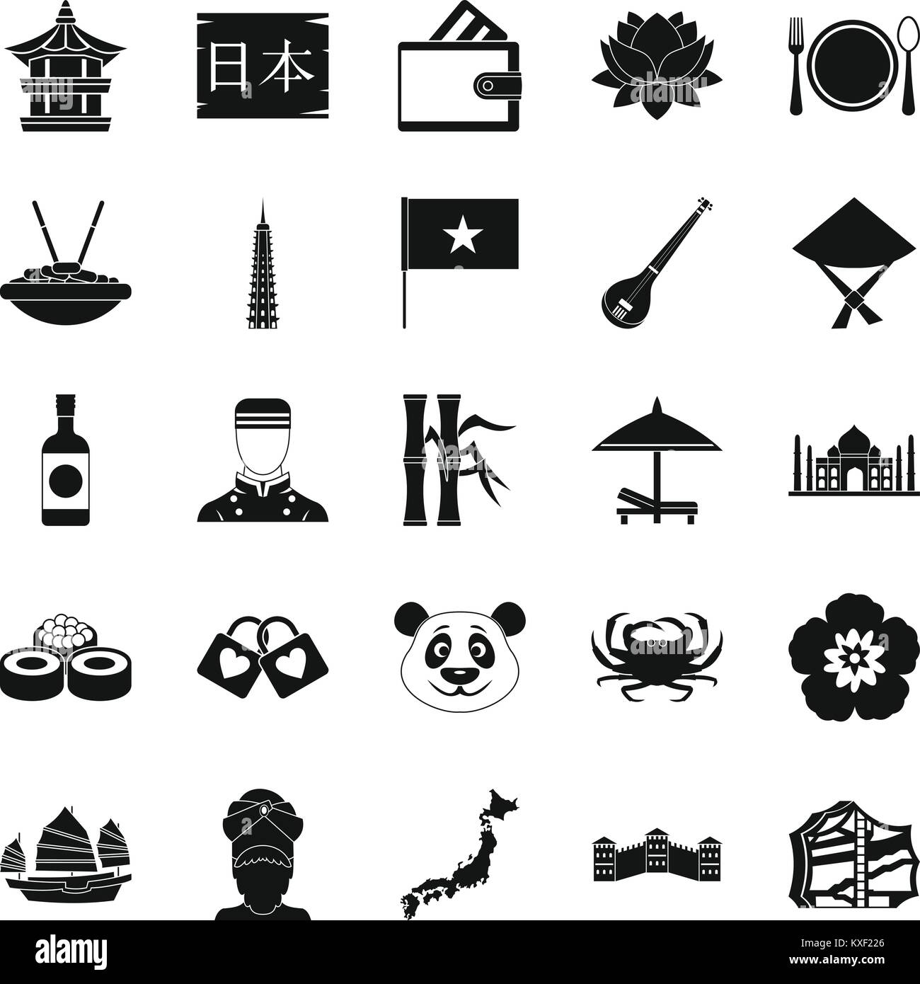 Diversity asia icons set, simple style Stock Vector Image & Art - Alamy