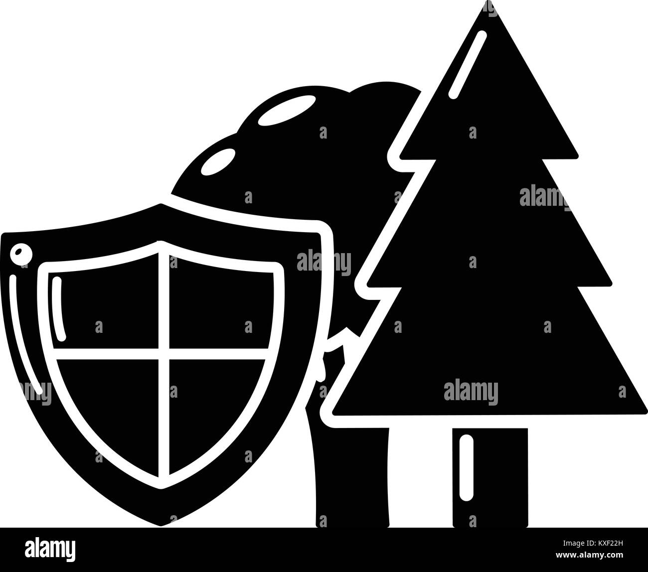 Environment protection icon, simple black style Stock Vector Image ...